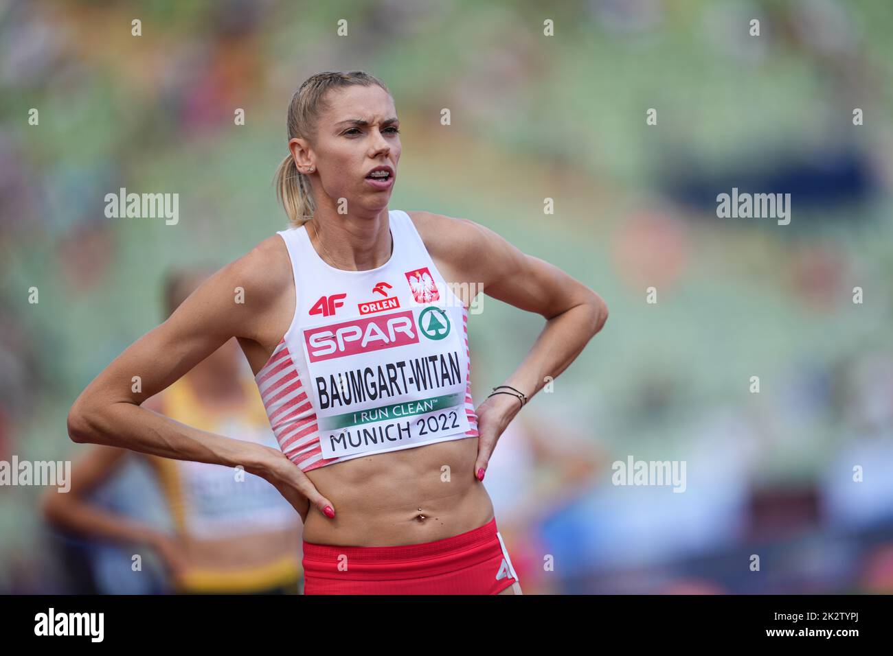 Iga Baumgart-Witan participating in the 400 meters of the European ...