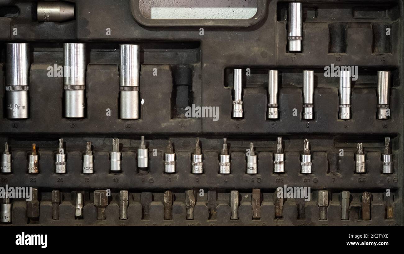 Close up in car service hi-res stock photography and images - Alamy