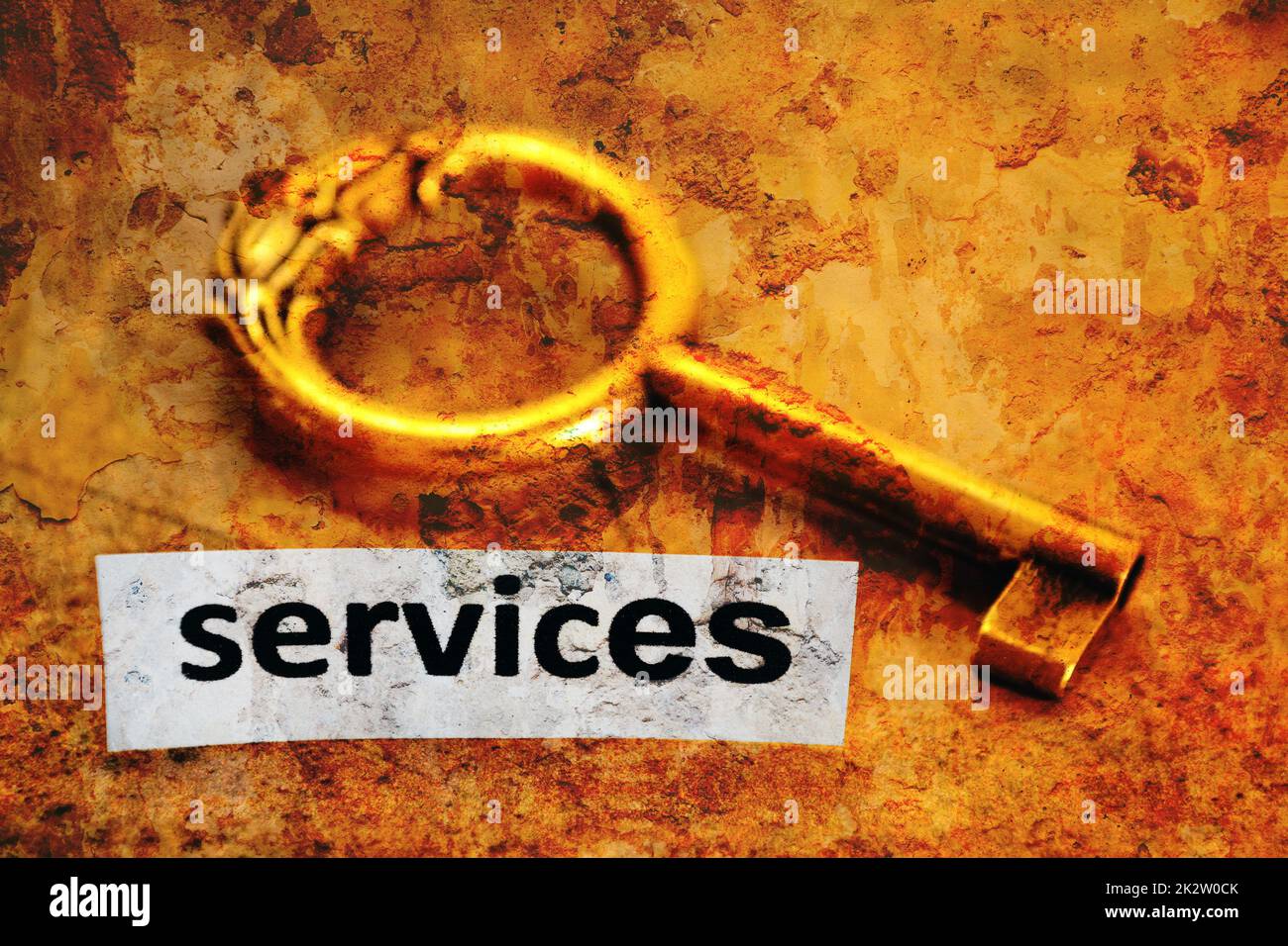 Services and key concept Stock Photo - Alamy