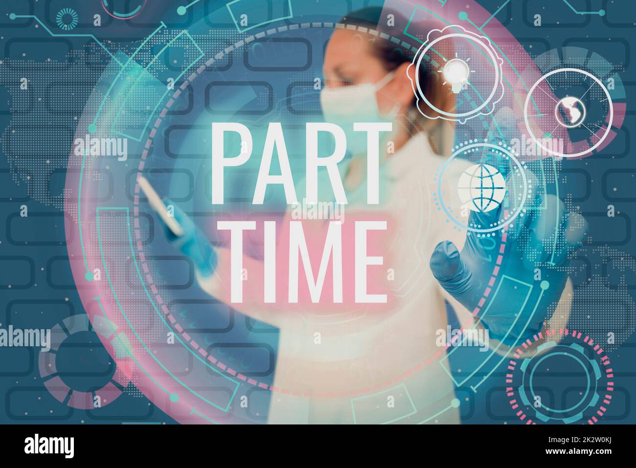 Text sign showing Part Time. Business approach A work or job that is ...