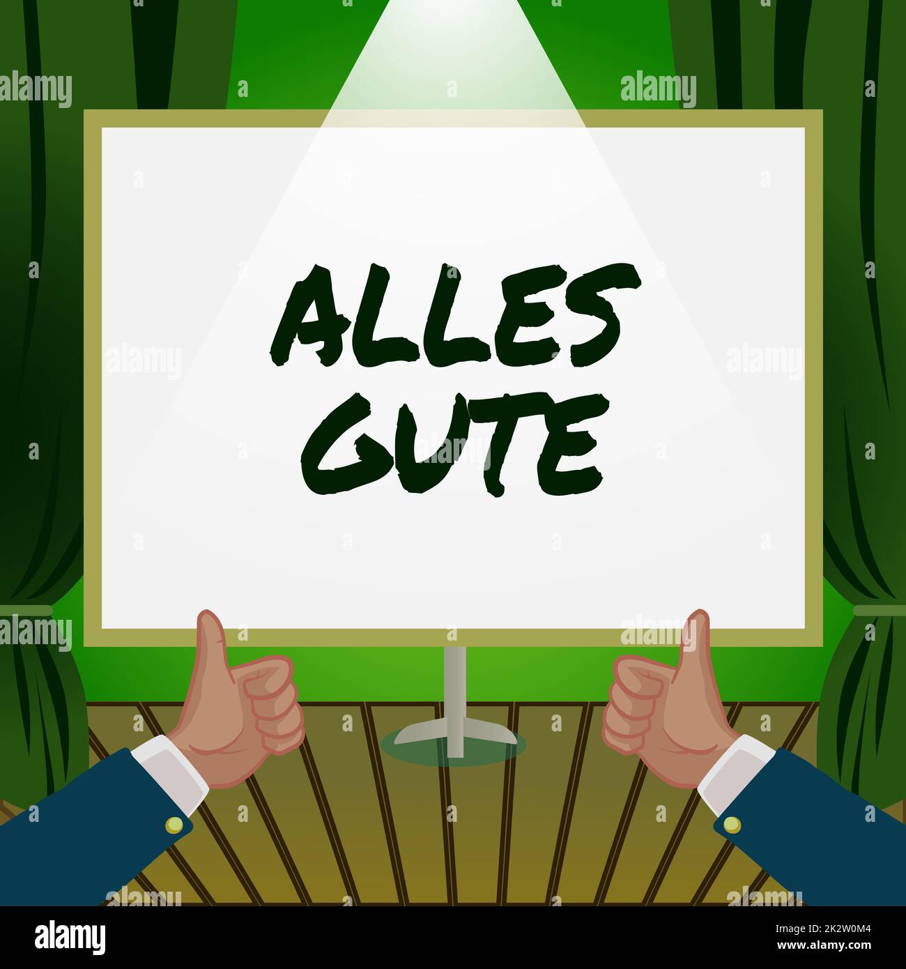 Sign displaying Alles Gute. Word for german translation all the best ...