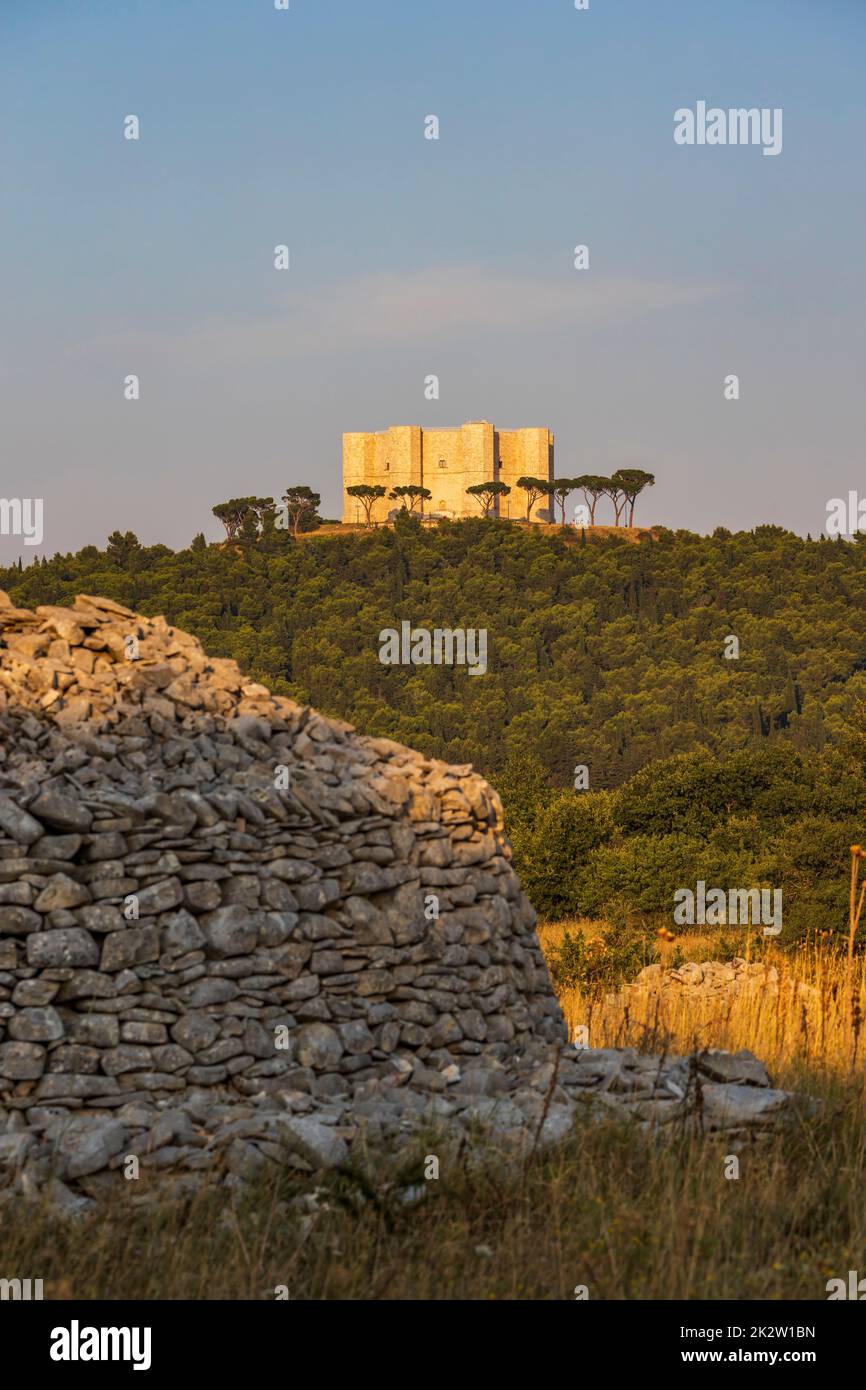Castel del Monte, castle built in an octagonal shape by the Holy Roman ...