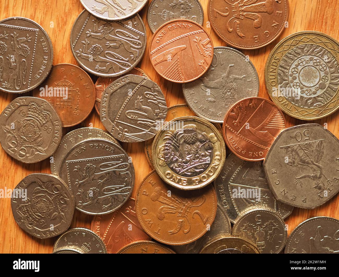Pound coins United Kingdom currency Stock Photo - Alamy