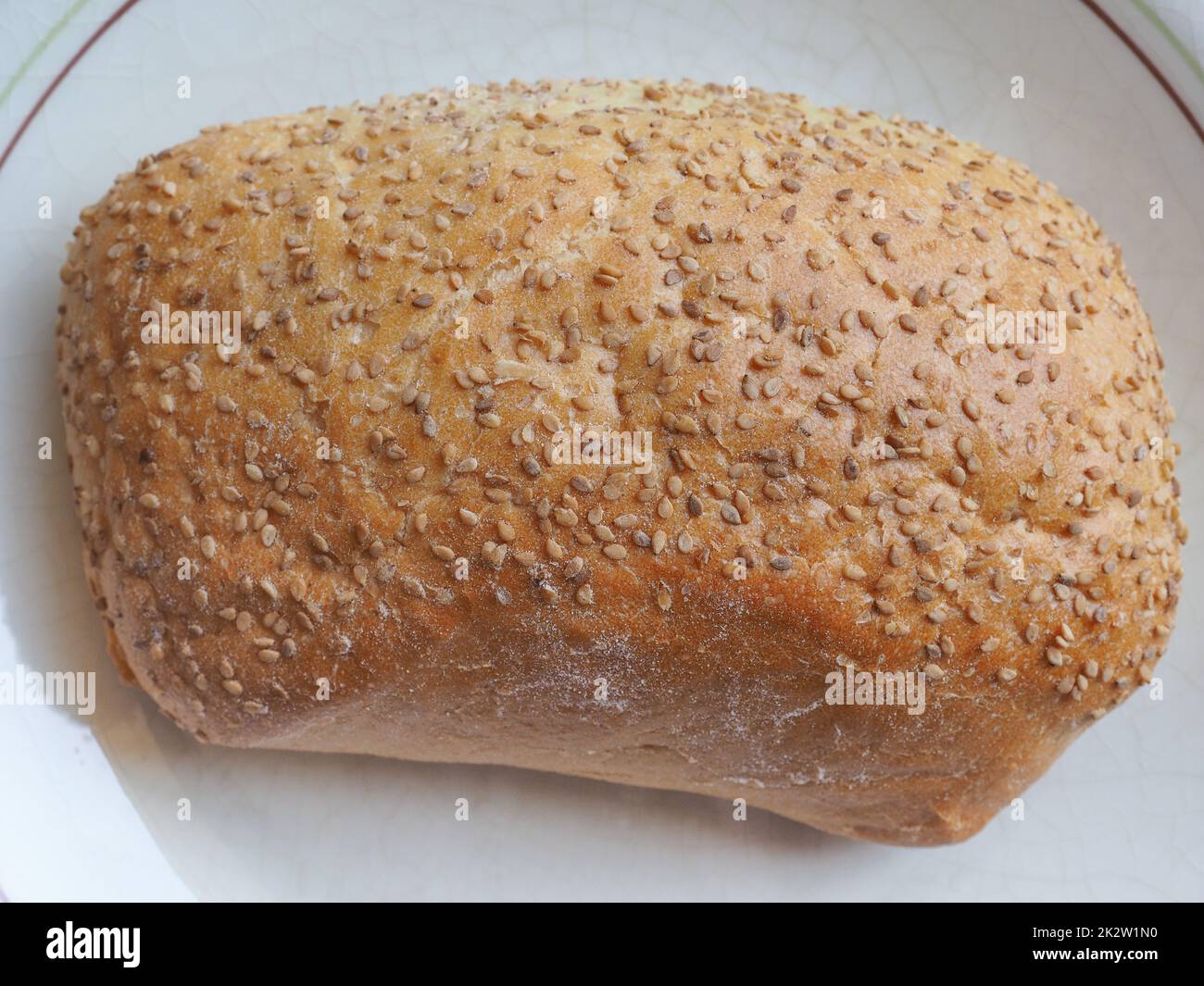 sesame seed bread baked food Stock Photo - Alamy