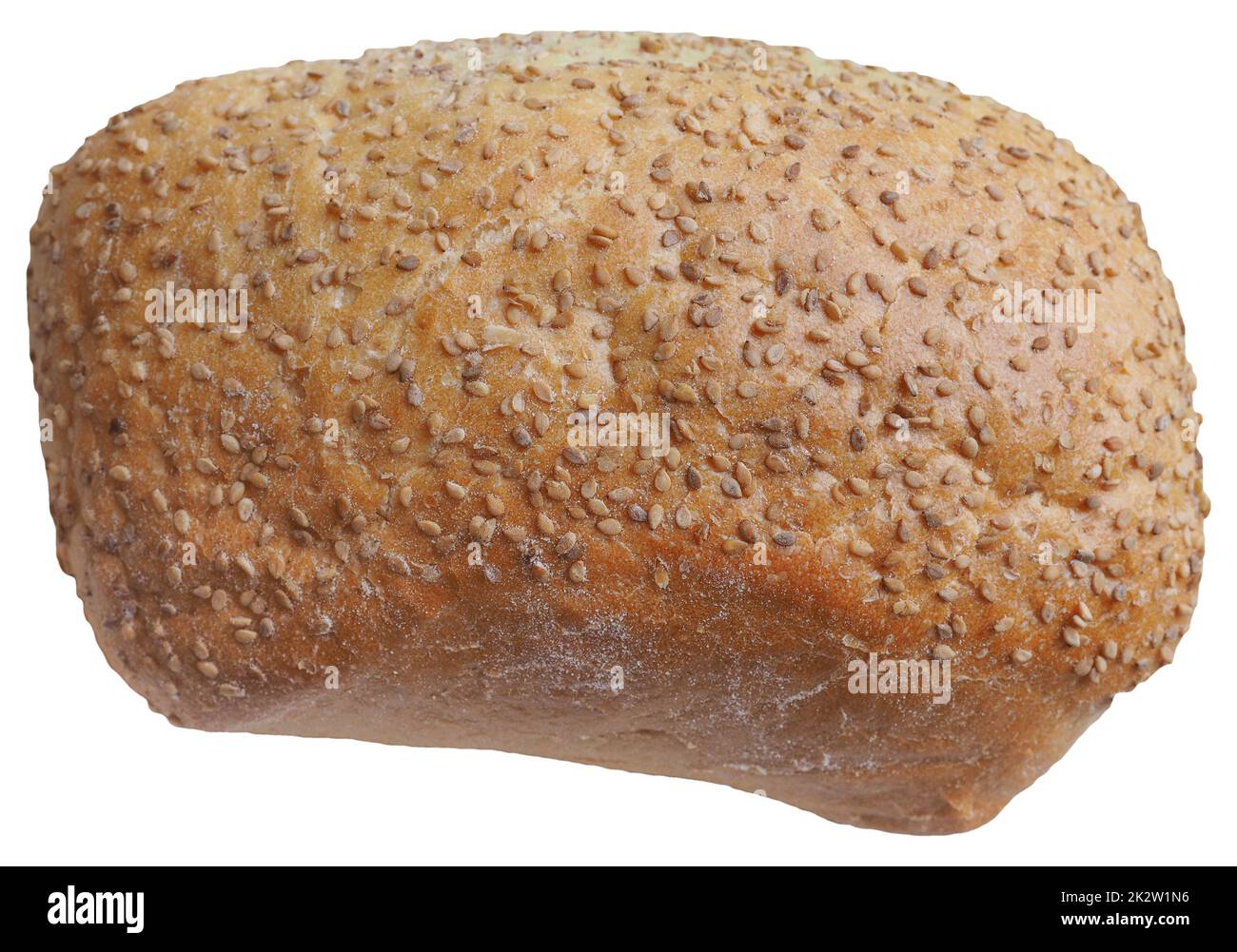 sesame seed bread baked food isolated over white Stock Photo - Alamy
