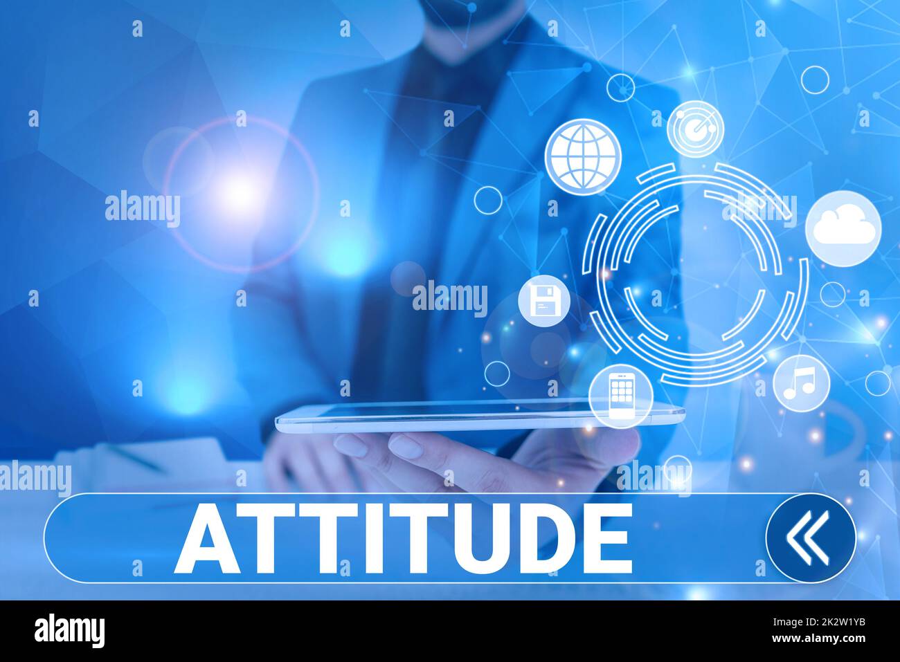 Conceptual display Attitude. Business overview settled way of thinking ...