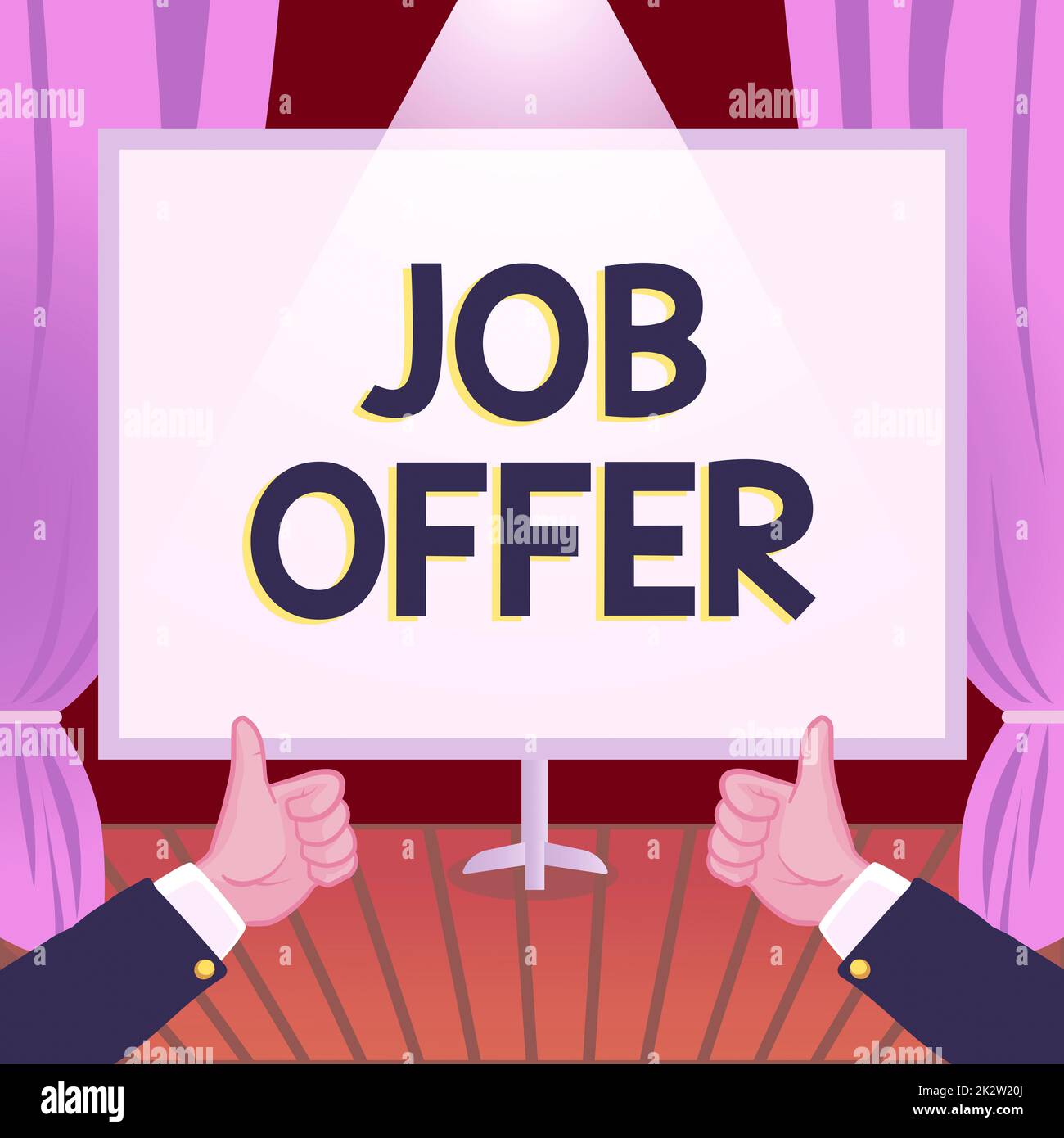 Text showing inspiration Job Offer. Business idea A peron or company ...