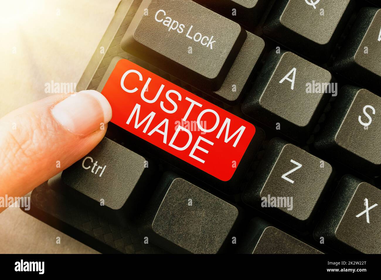 Writing displaying text Custom Made. Business overview something is ...