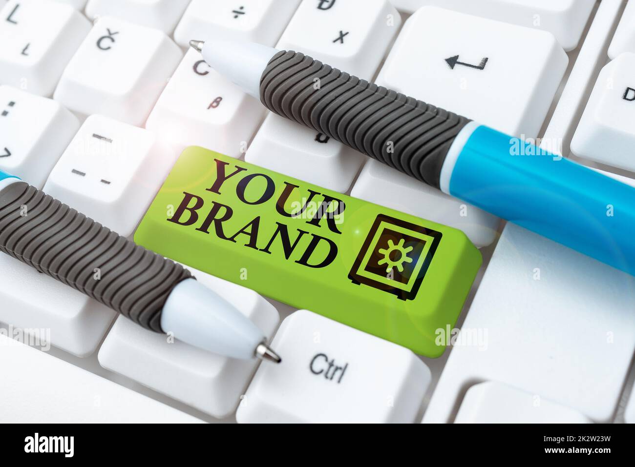 Hand writing sign Your Brand. Business approach A name of any kind that ...
