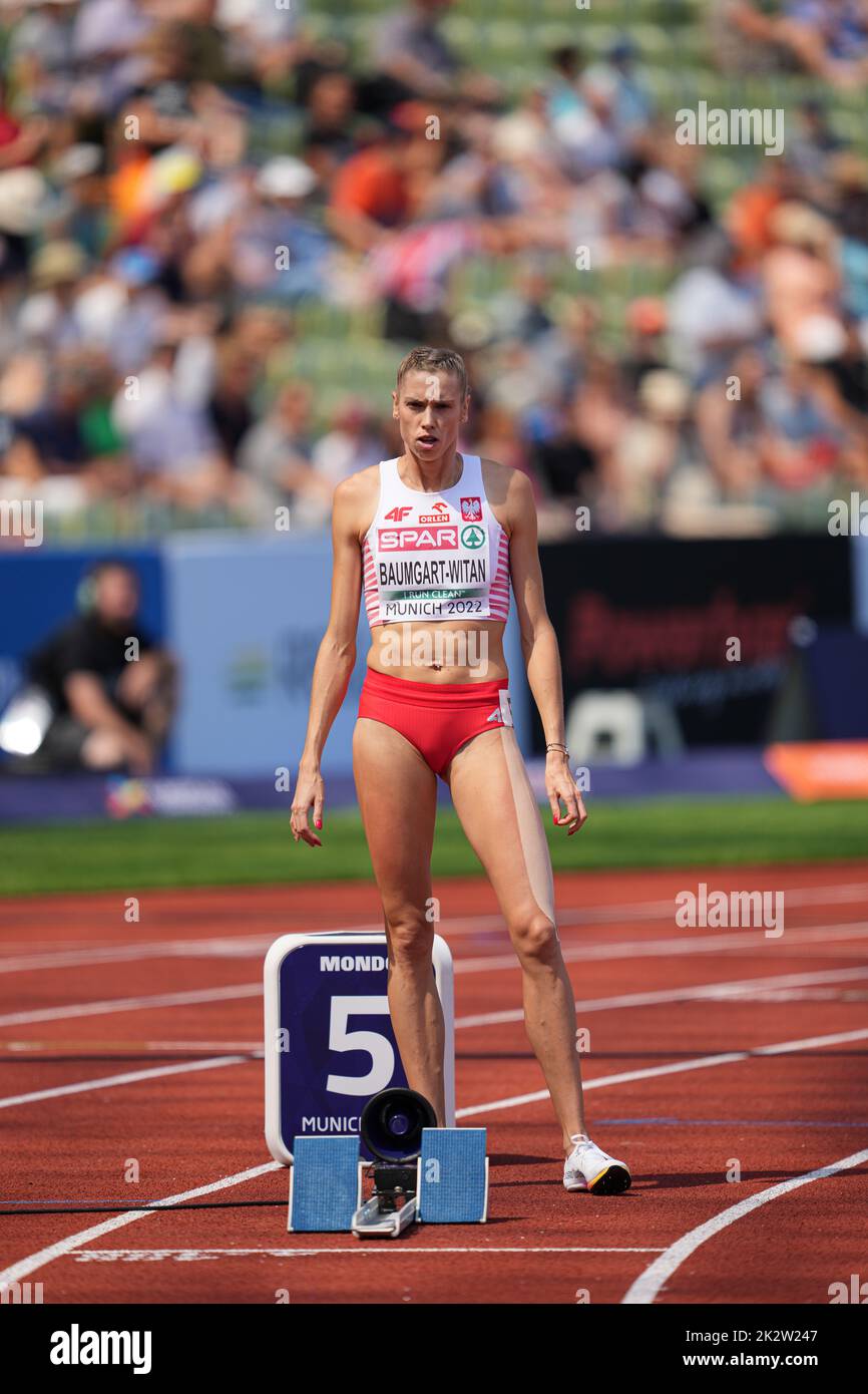 Iga Baumgart-Witan participating in the 400 meters of the European ...