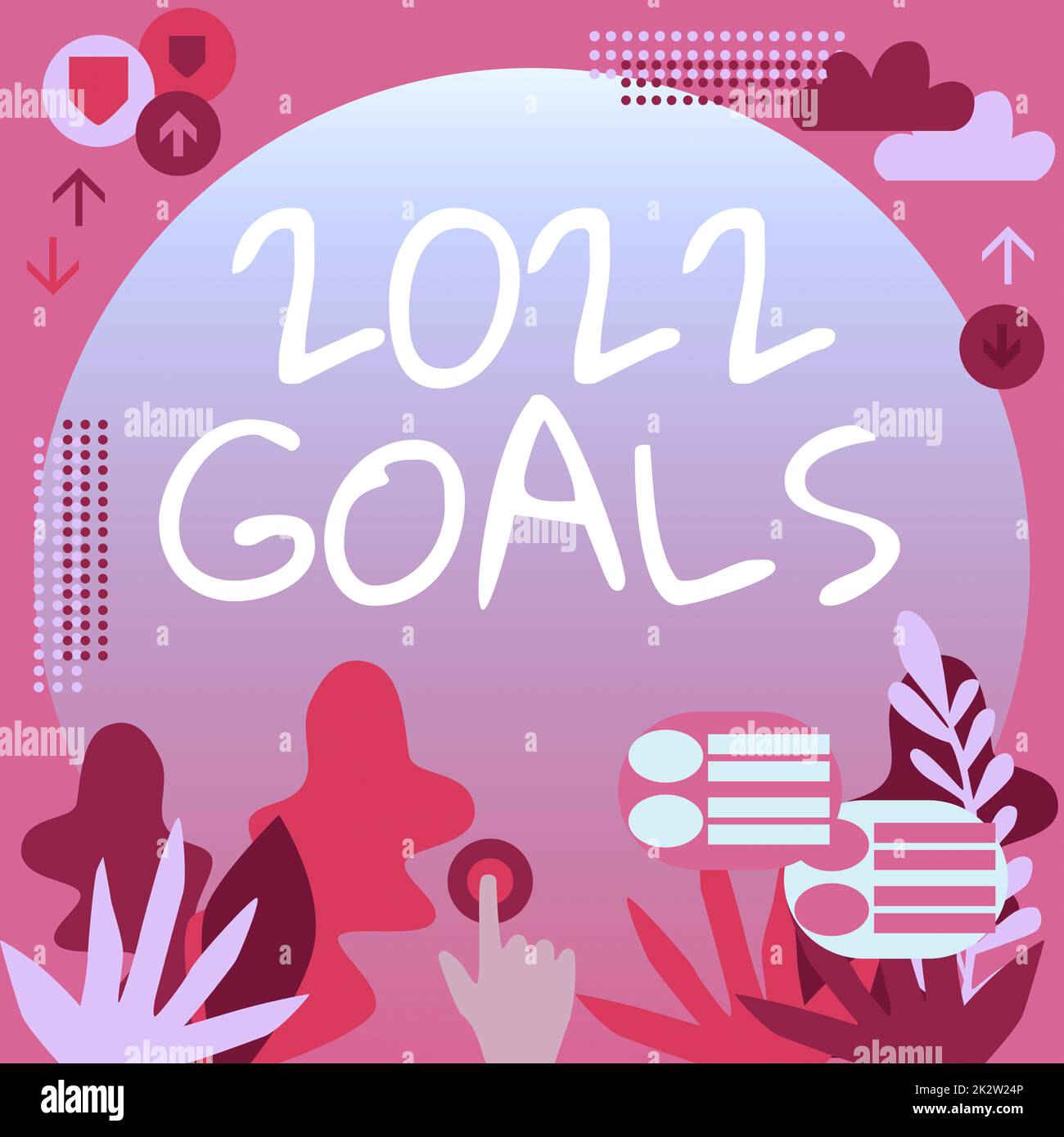 Text sign showing 2022 Goals. Business concept A plan to do for ...