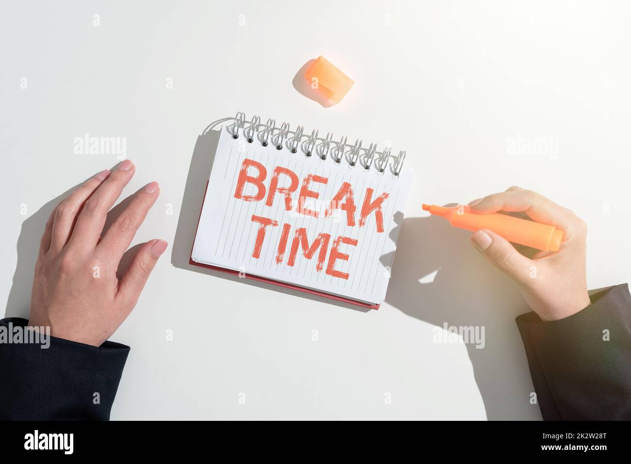 Text caption presenting Break Time. Word Written on Period of rest or ...