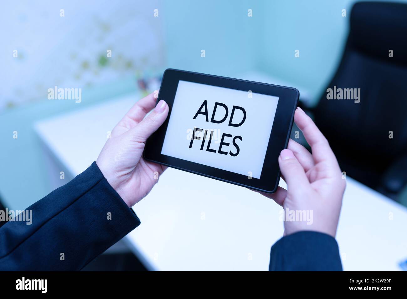 Sign displaying Add Files. Business idea To put more information to a ...