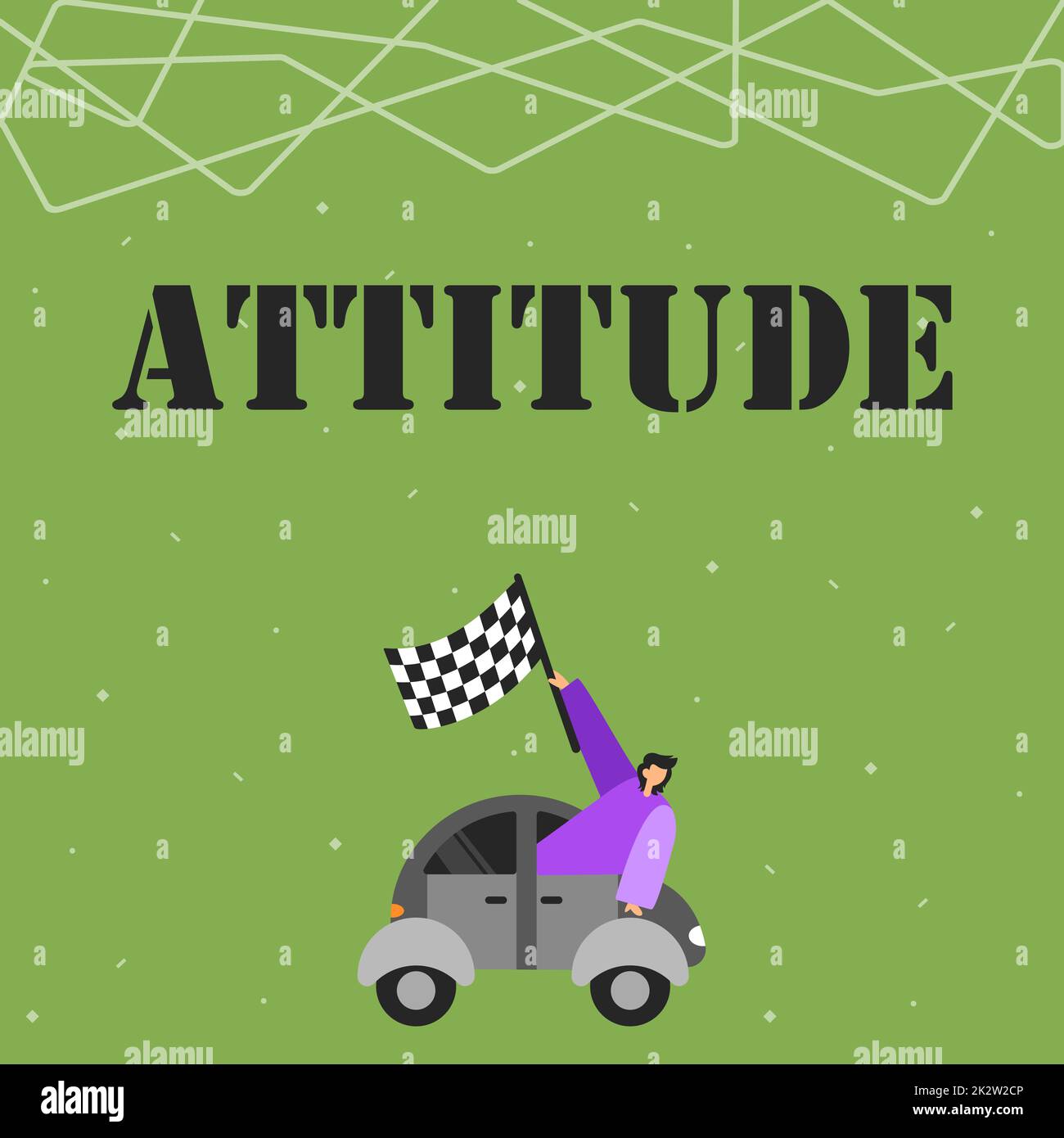 Text Caption Presenting Attitude Business Concept Settled Way Of