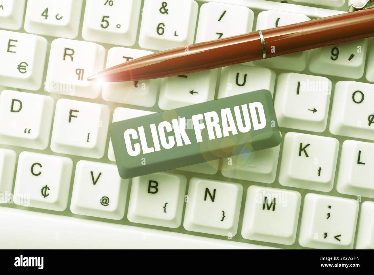 Hand writing sign Click Fraud. Internet Concept practice of repeatedly ...