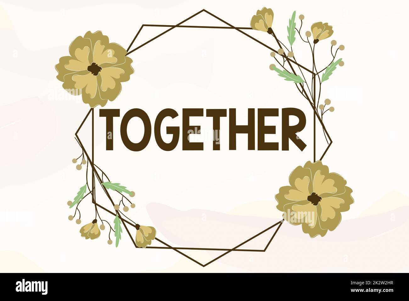 Text sign showing Together. Business showcase In proximity,union or ...