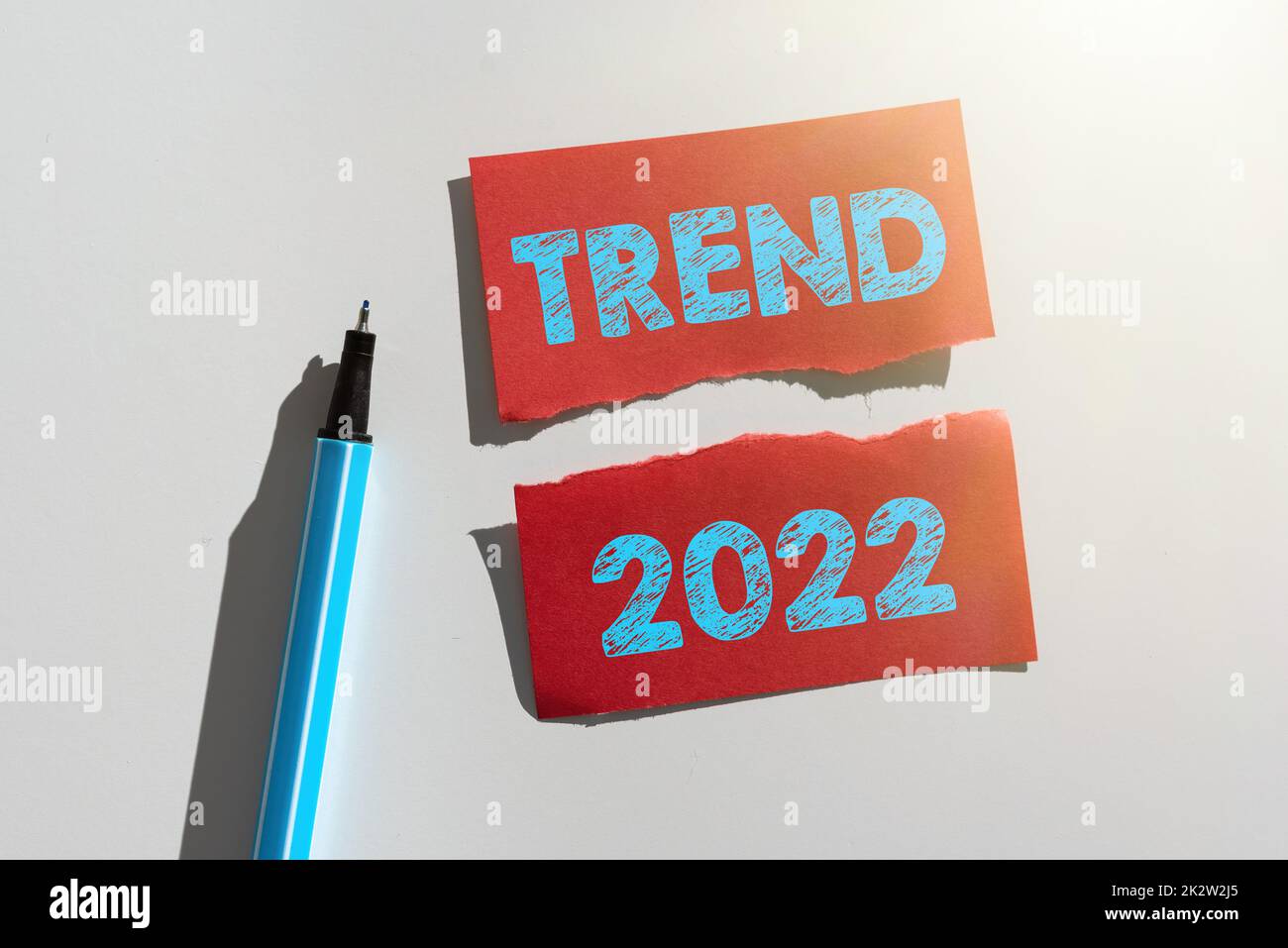 Text caption presenting Trend 2022. Concept meaning things that is ...