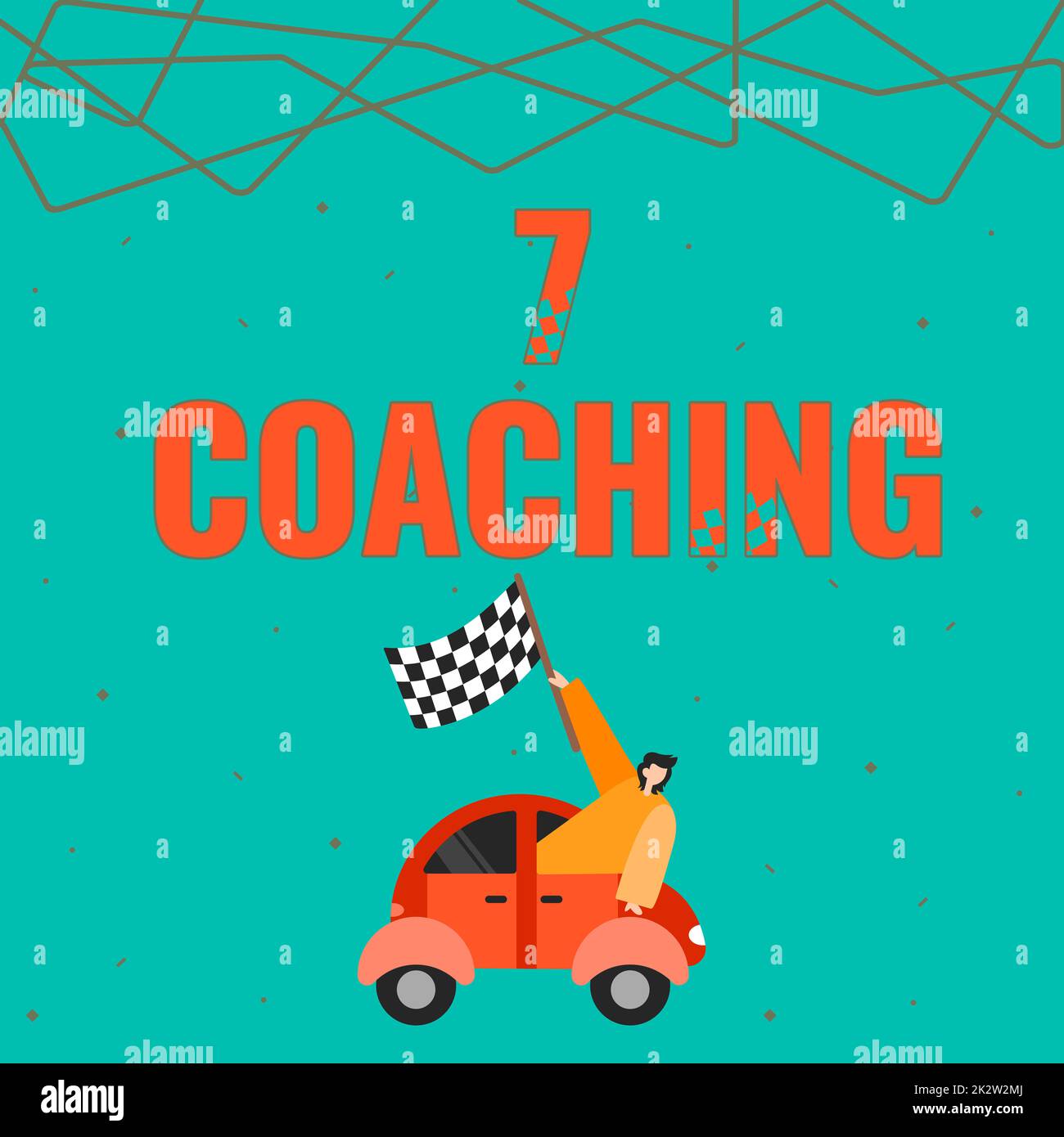 Text showing inspiration 7 Coaching. Concept meaning Refers to a number ...