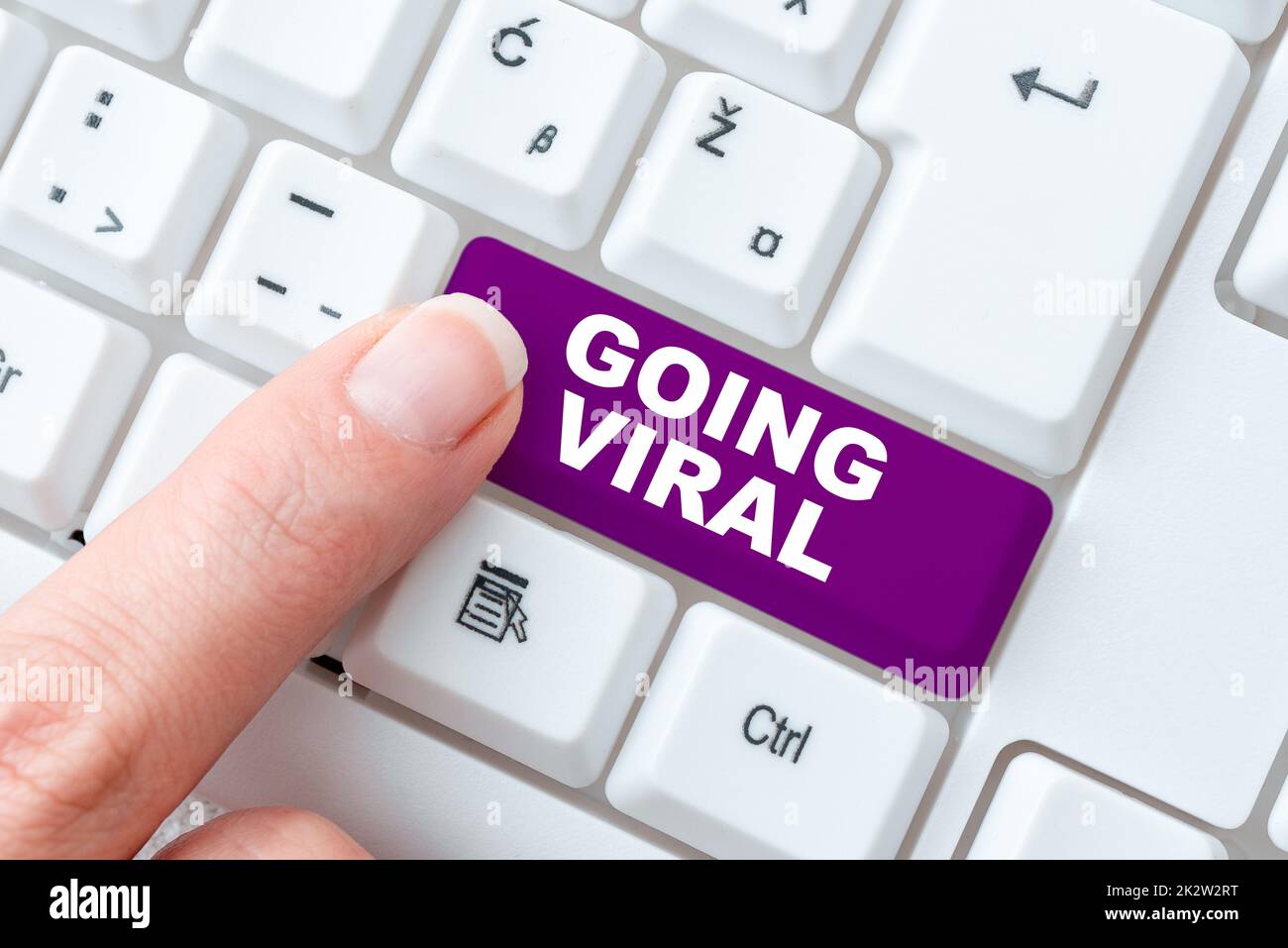 Handwriting text Going Viral. Word Written on image video or link that ...