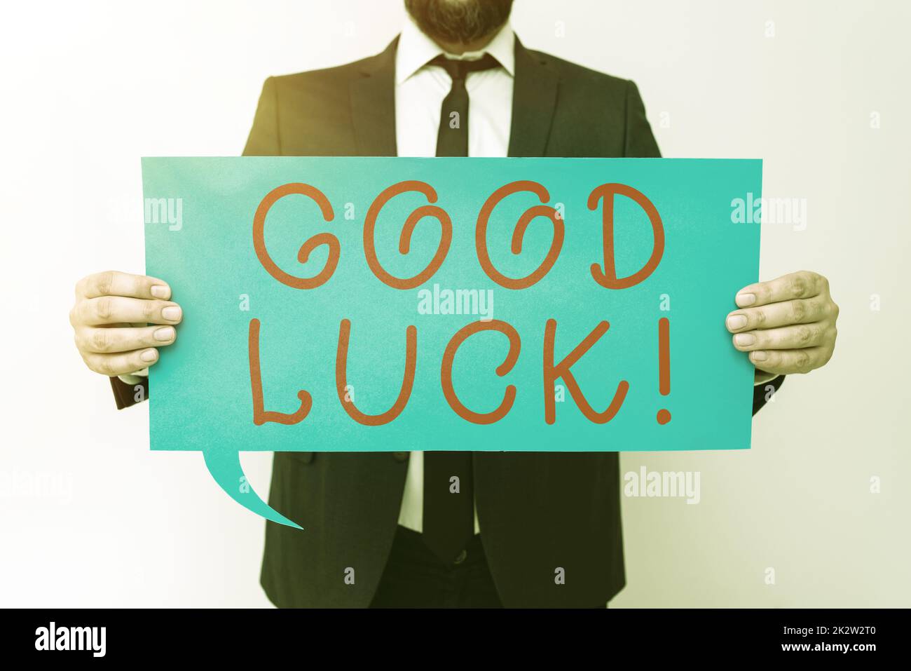 Handwriting text Good Luck. Business approach A positive fortune or a ...
