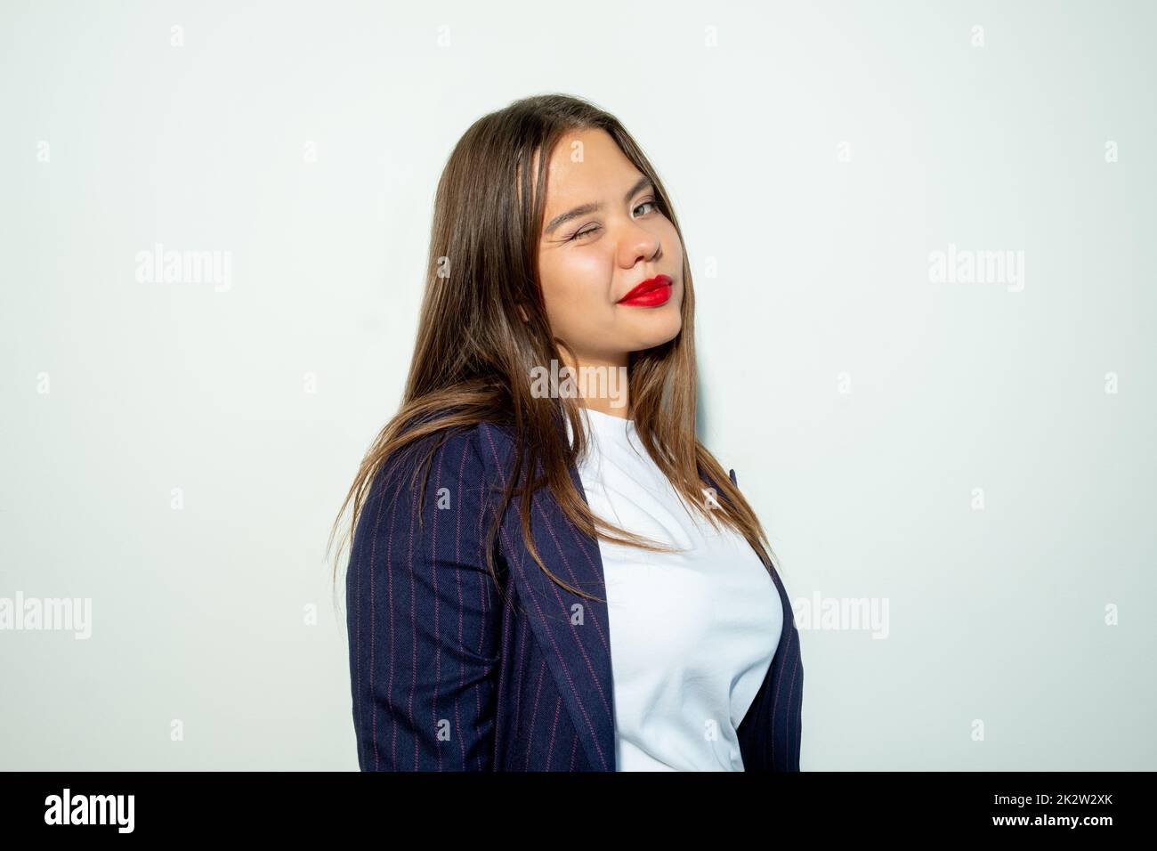 Female lifestyle. Positive attitude. Success power. Fun flirt. Portrait ...