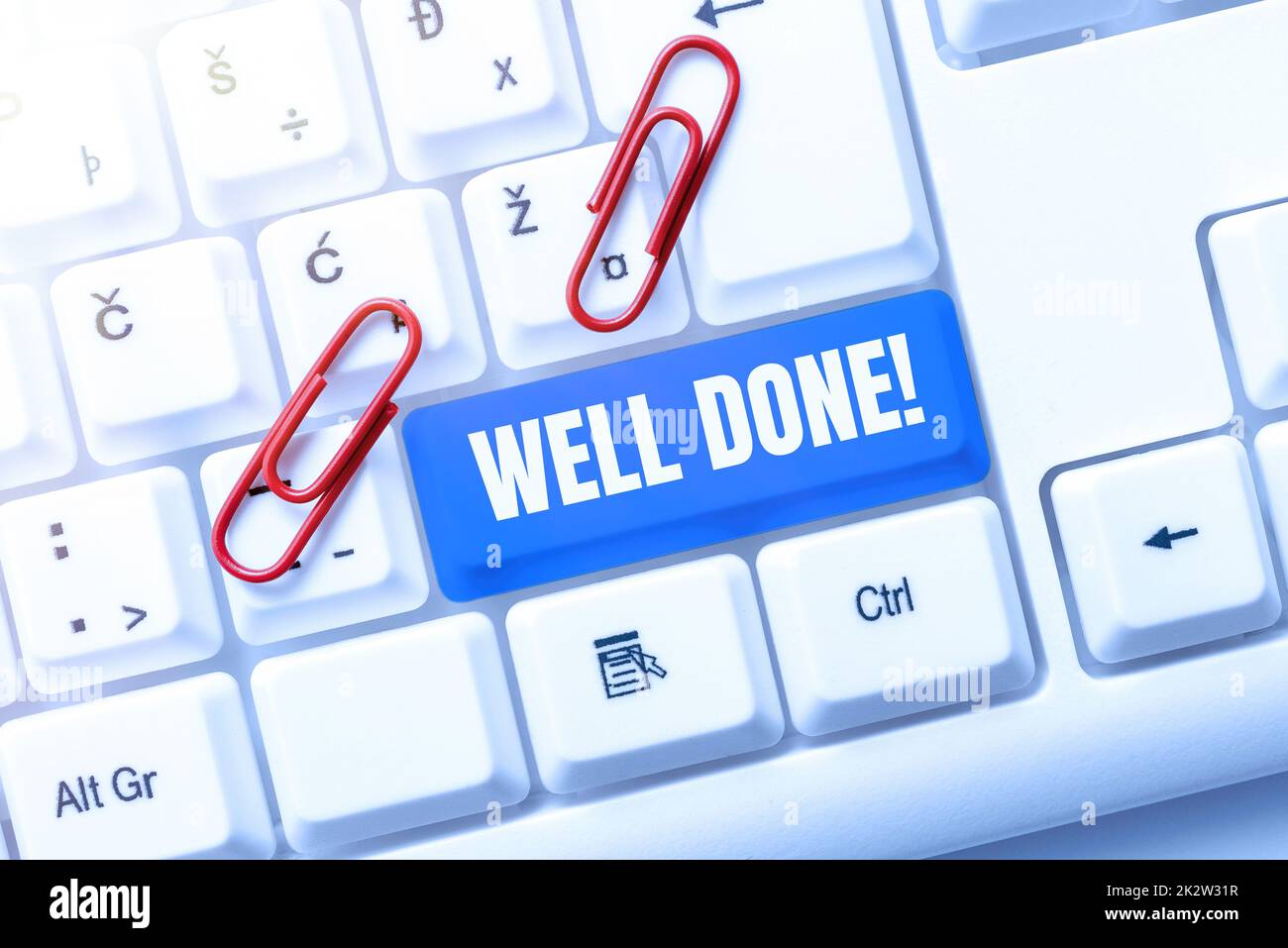 Text sign showing Well Done. Internet Concept telling person that he ...