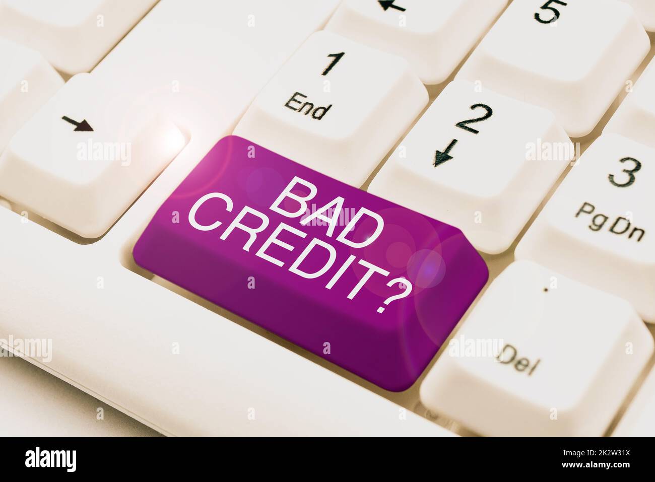 Sign displaying Bad Credit Question. Business concept history when it ...