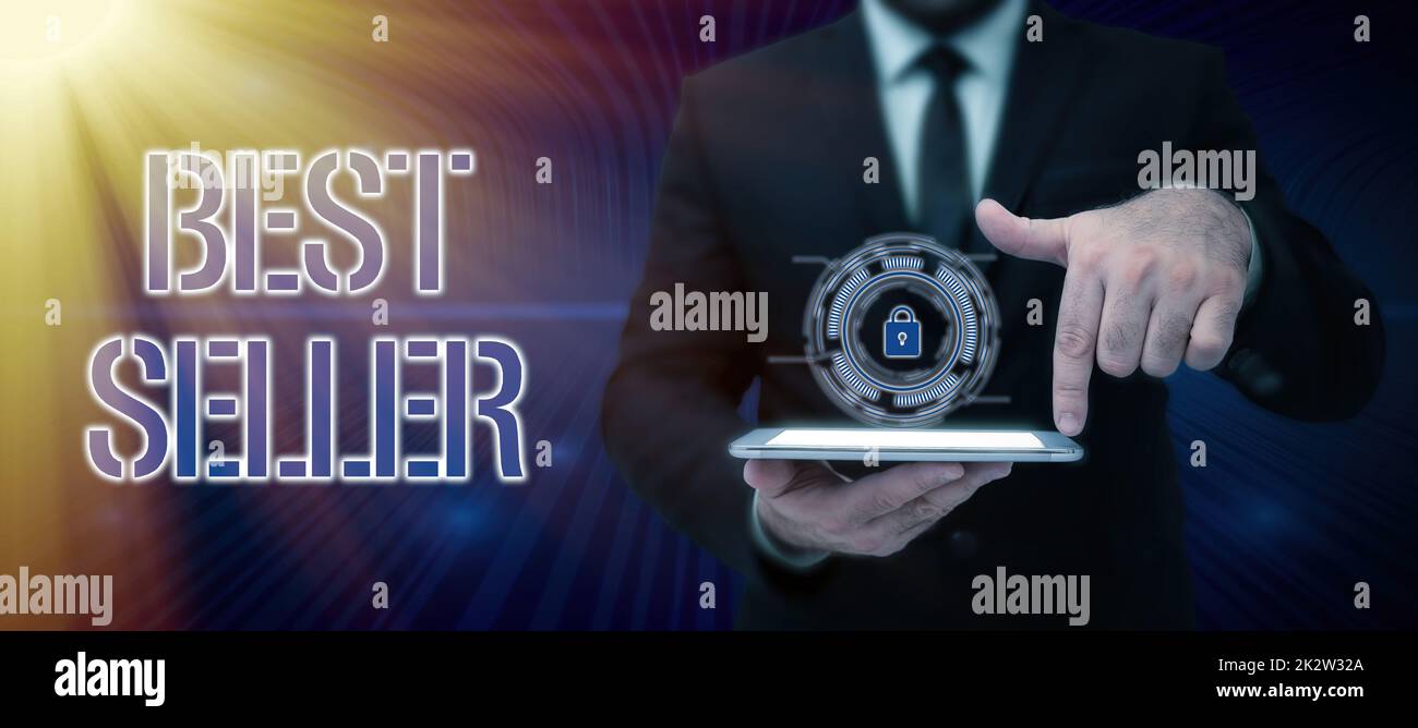 Conceptual display Best Seller. Business approach book or other product ...