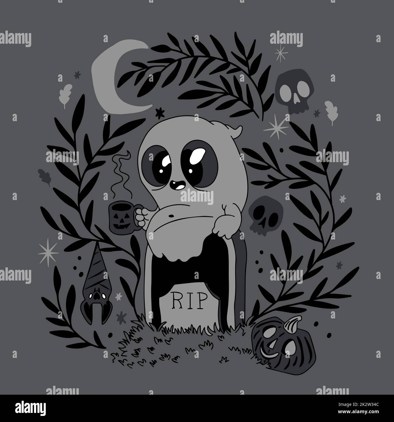 Cup ghost Stock Vector Images - Alamy