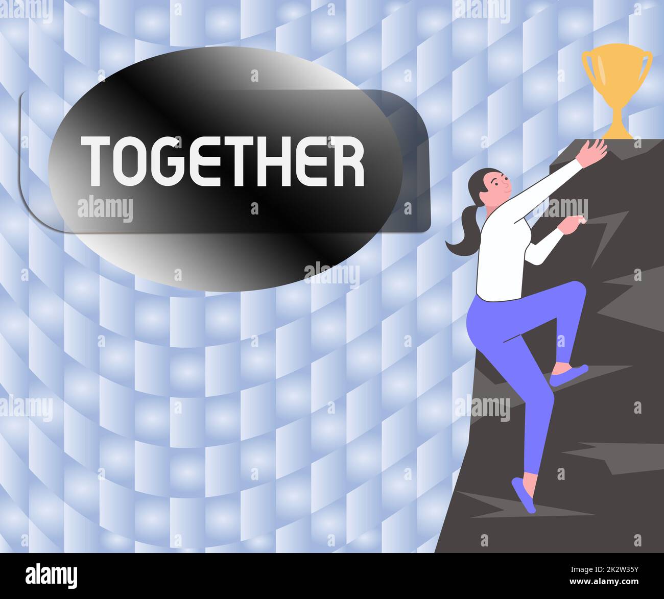 Text showing inspiration Together. Internet Concept In proximity,union ...