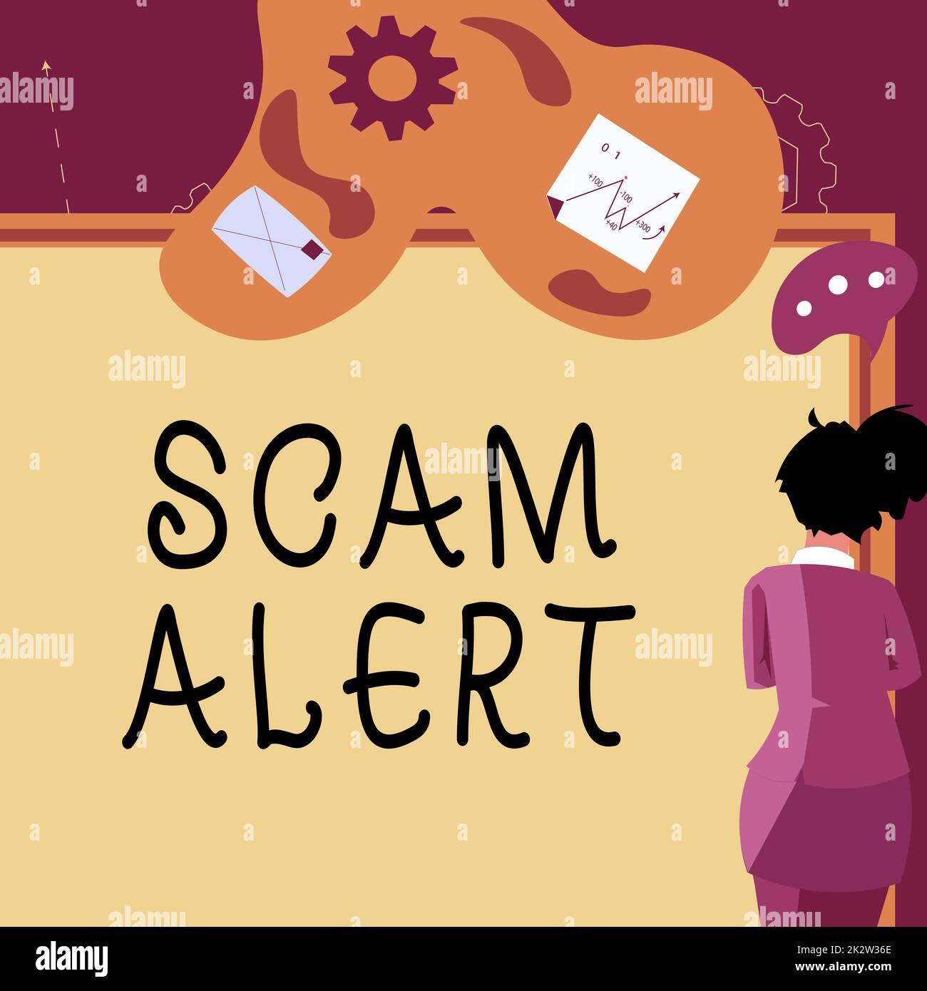 Hand writing sign Scam Alert. Conceptual photo warning someone about ...