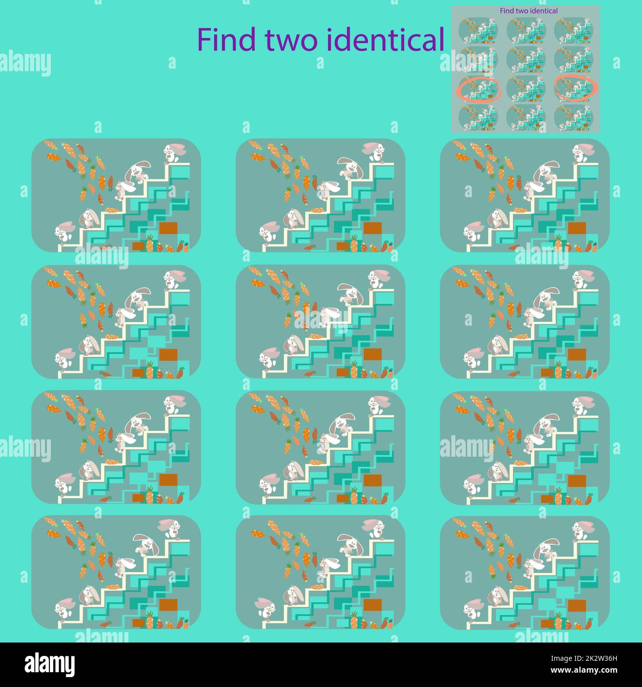 Rabbit carrot grass Stock Vector Images - Alamy