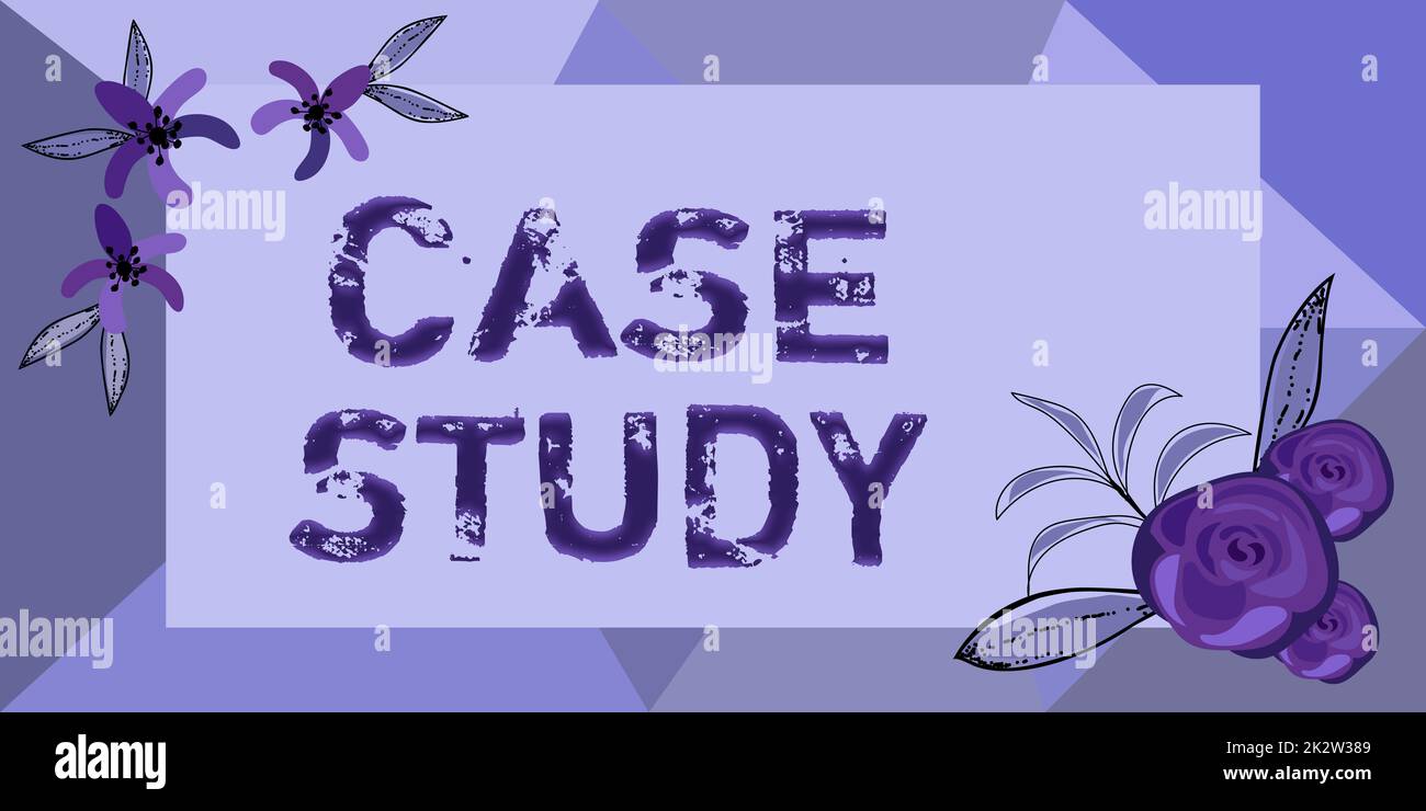 Sign displaying Case Study. Concept meaning A subject matter to be ...