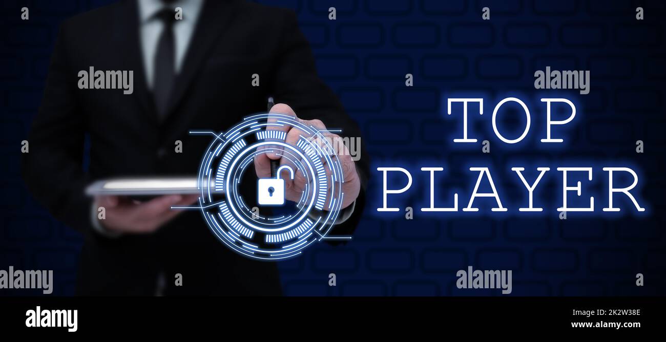 Conceptual display Top Player. Conceptual photo being best in sports ...