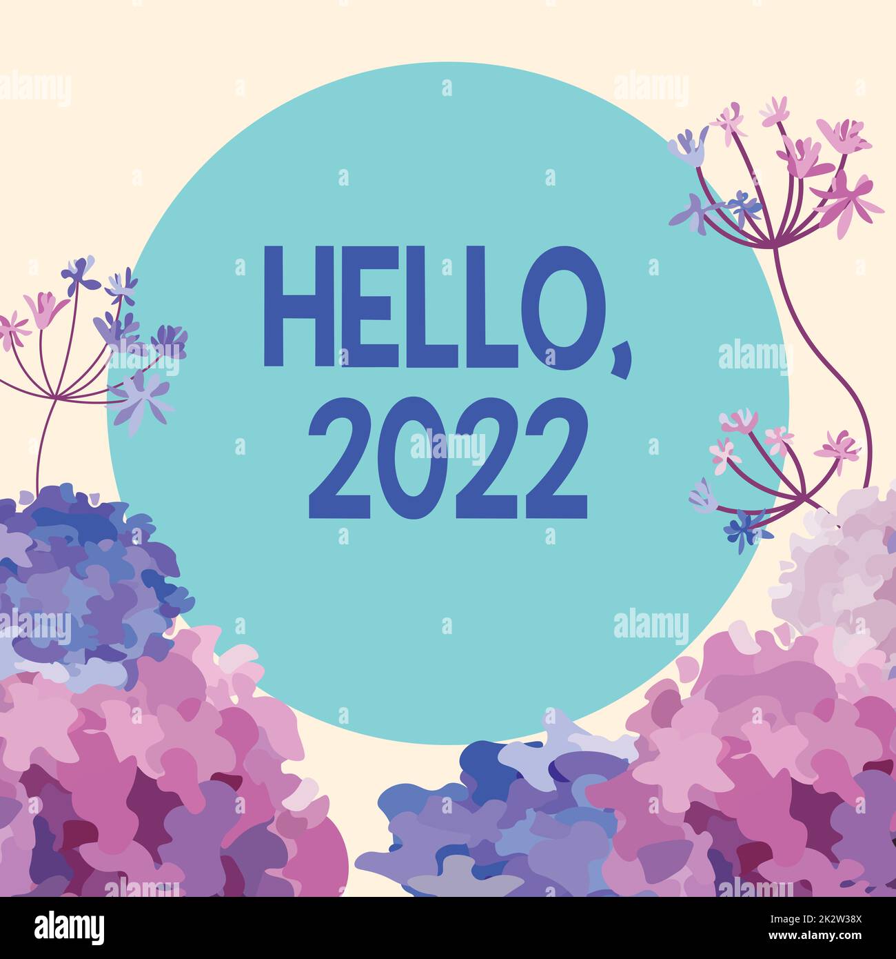 Writing displaying text Hello 2022. Business showcase expression or gesture of greeting ...