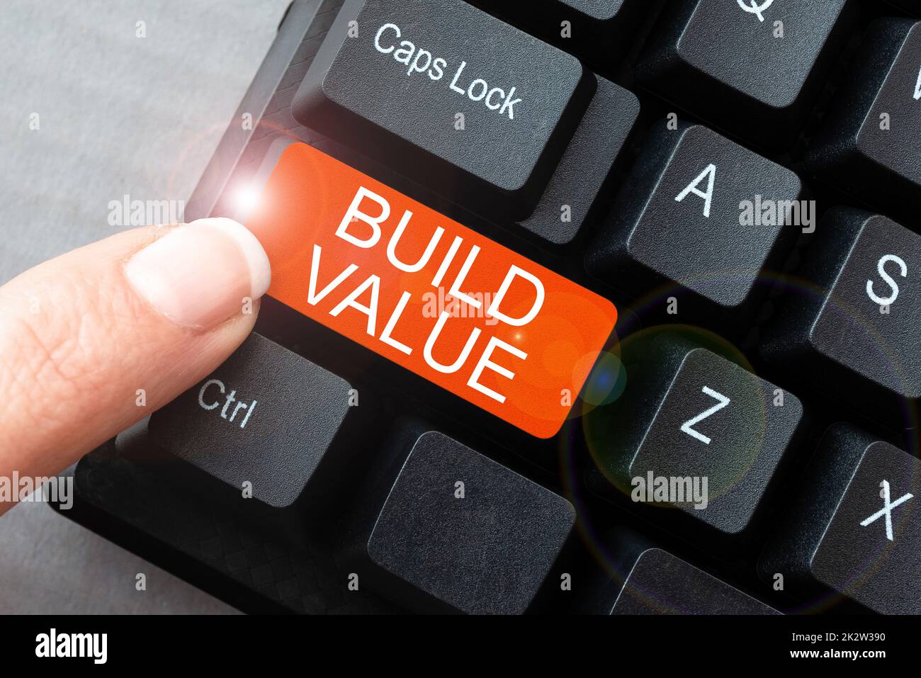 Text showing inspiration Build Value. Business overview efficient ...