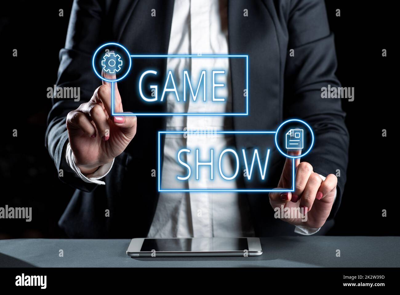 Conceptual display Game Show. Word Written on Program in television or ...