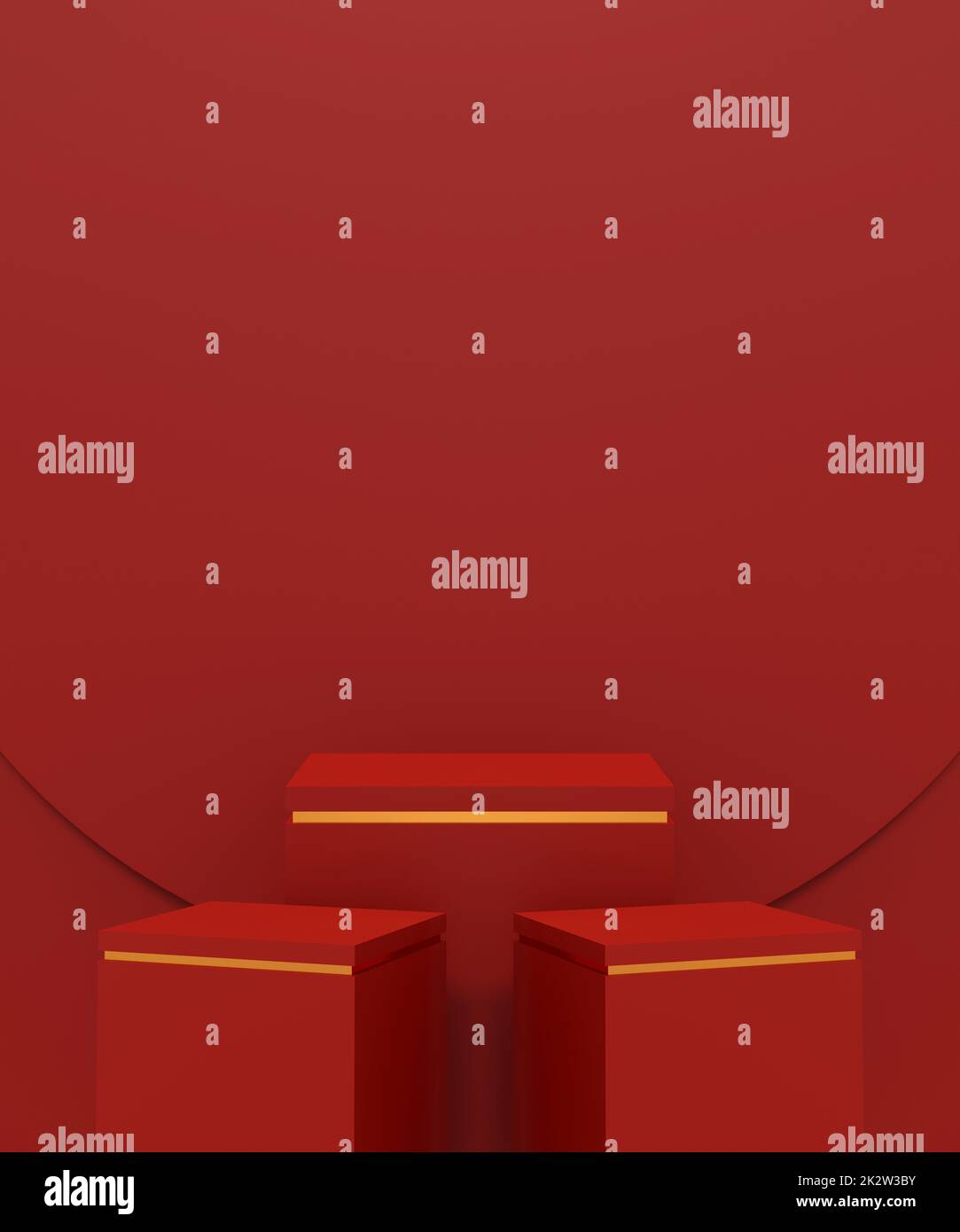 red podium minimal on stage with sweet red platform. stage to show ...