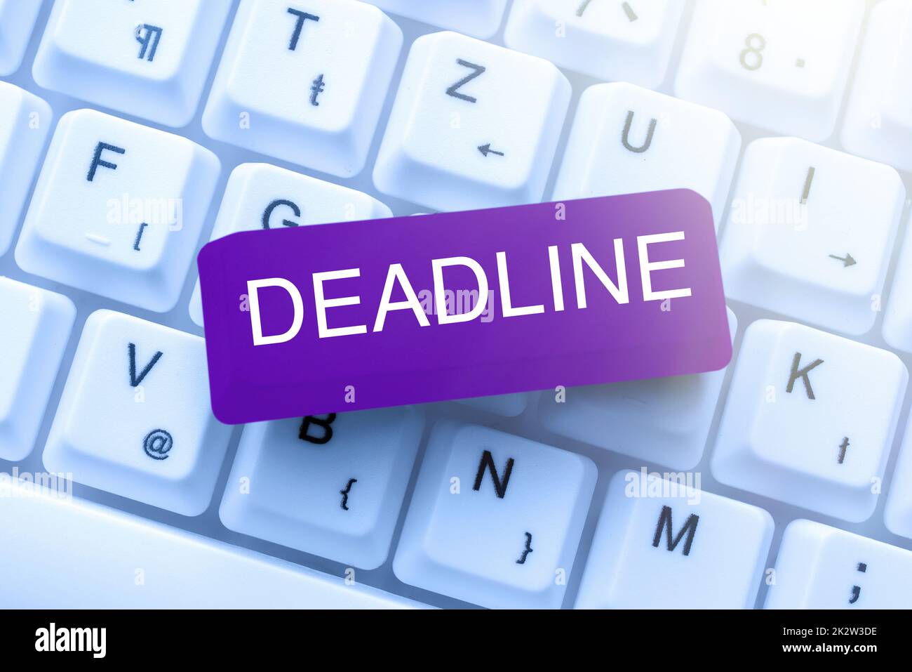 Text sign showing Deadline. Business concept Period of time by which ...