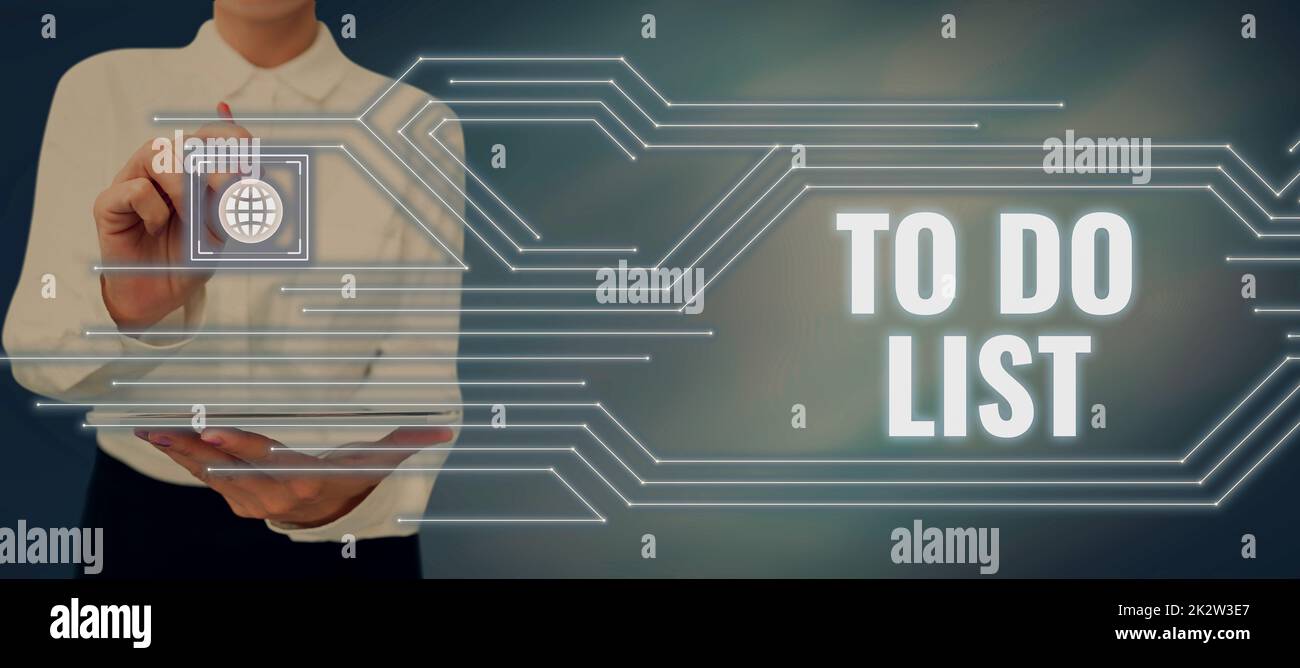 Hand writing sign To Do List. Conceptual photo A structure that usualy ...