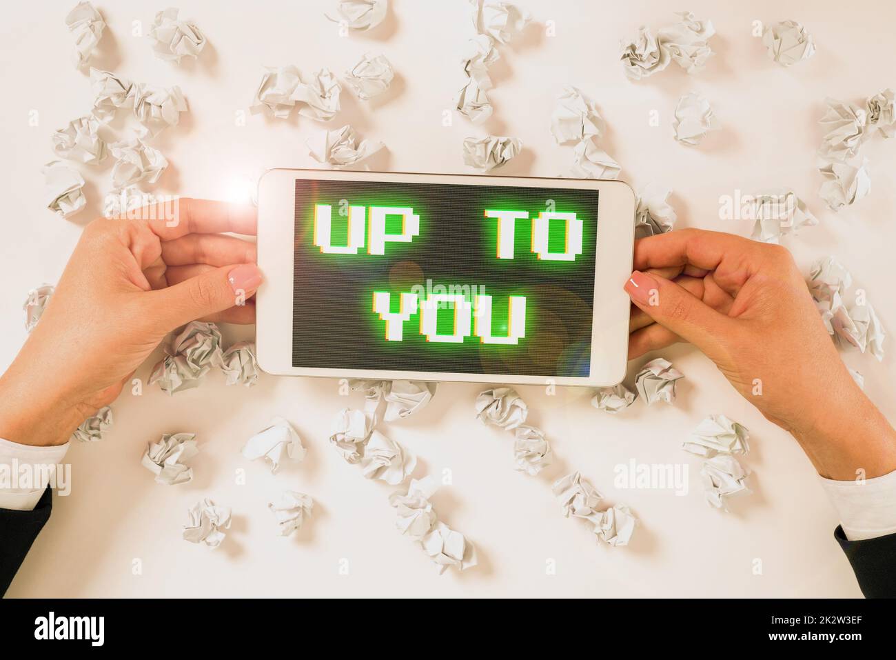 Inspiration showing sign Up To You. Word for A person giving freedom to ...