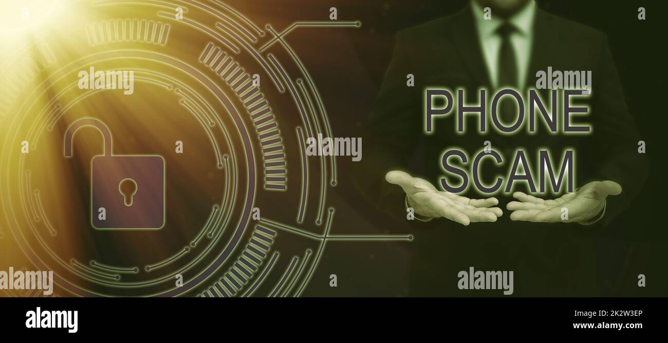 Handwriting text Phone Scam. Business idea getting unwanted calls to promote products or service ...