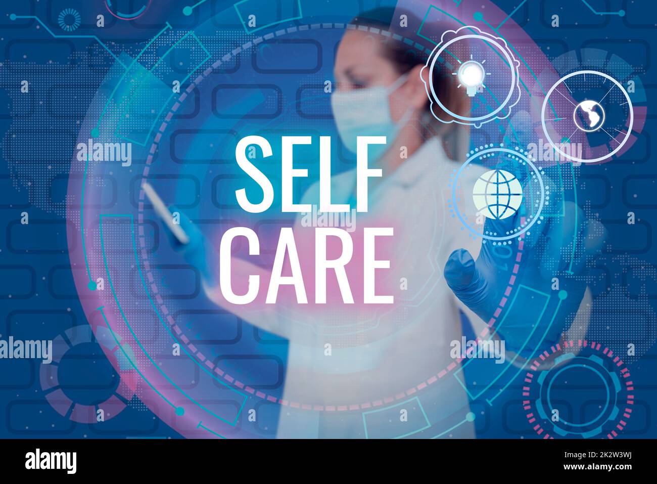 Sign displaying Self Care. Business approach Give comfort to your own ...