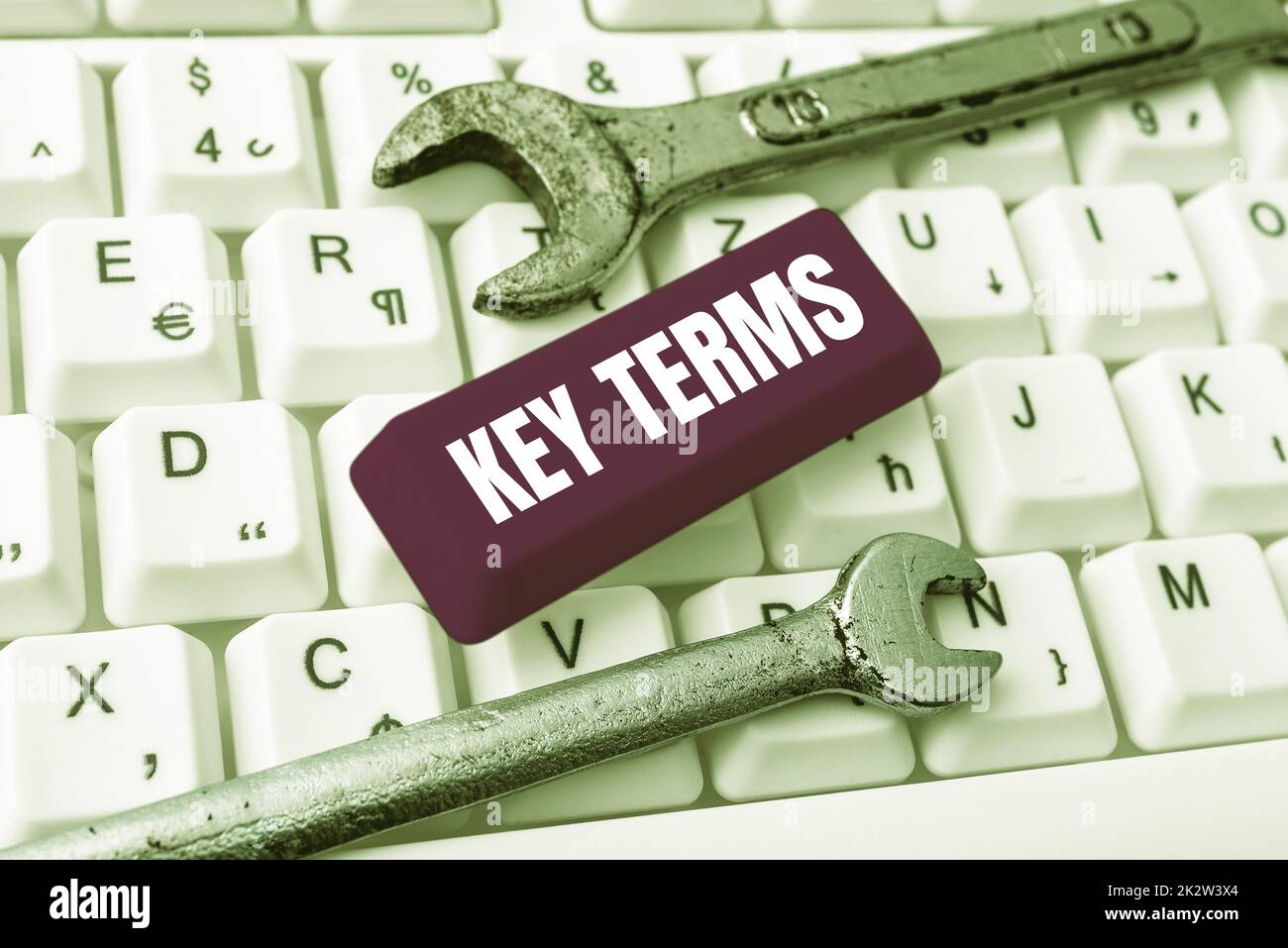 Sign displaying Key Terms. Concept meaning Words that can help a person ...