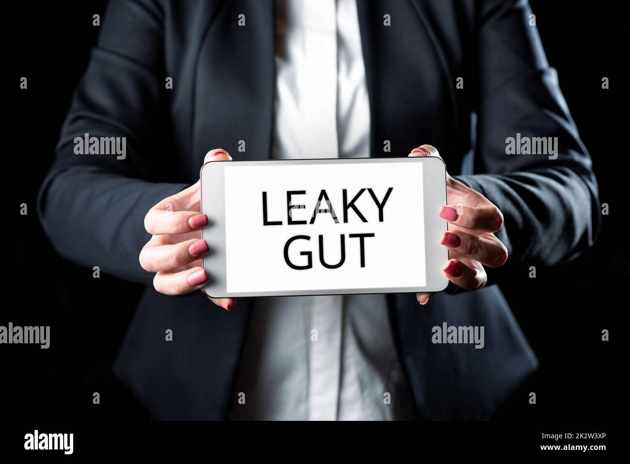 Text showing inspiration Leaky Gut. Conceptual photo A condition in ...