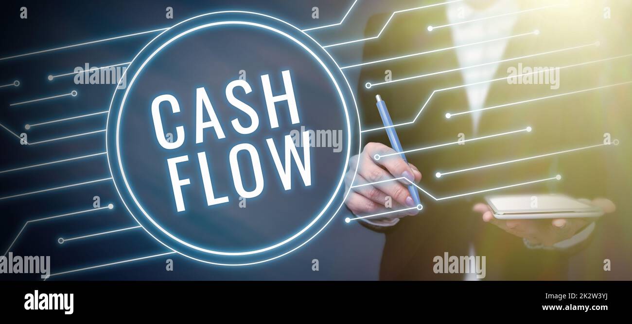 Writing displaying text Cash Flow. Business idea Movement of the money ...