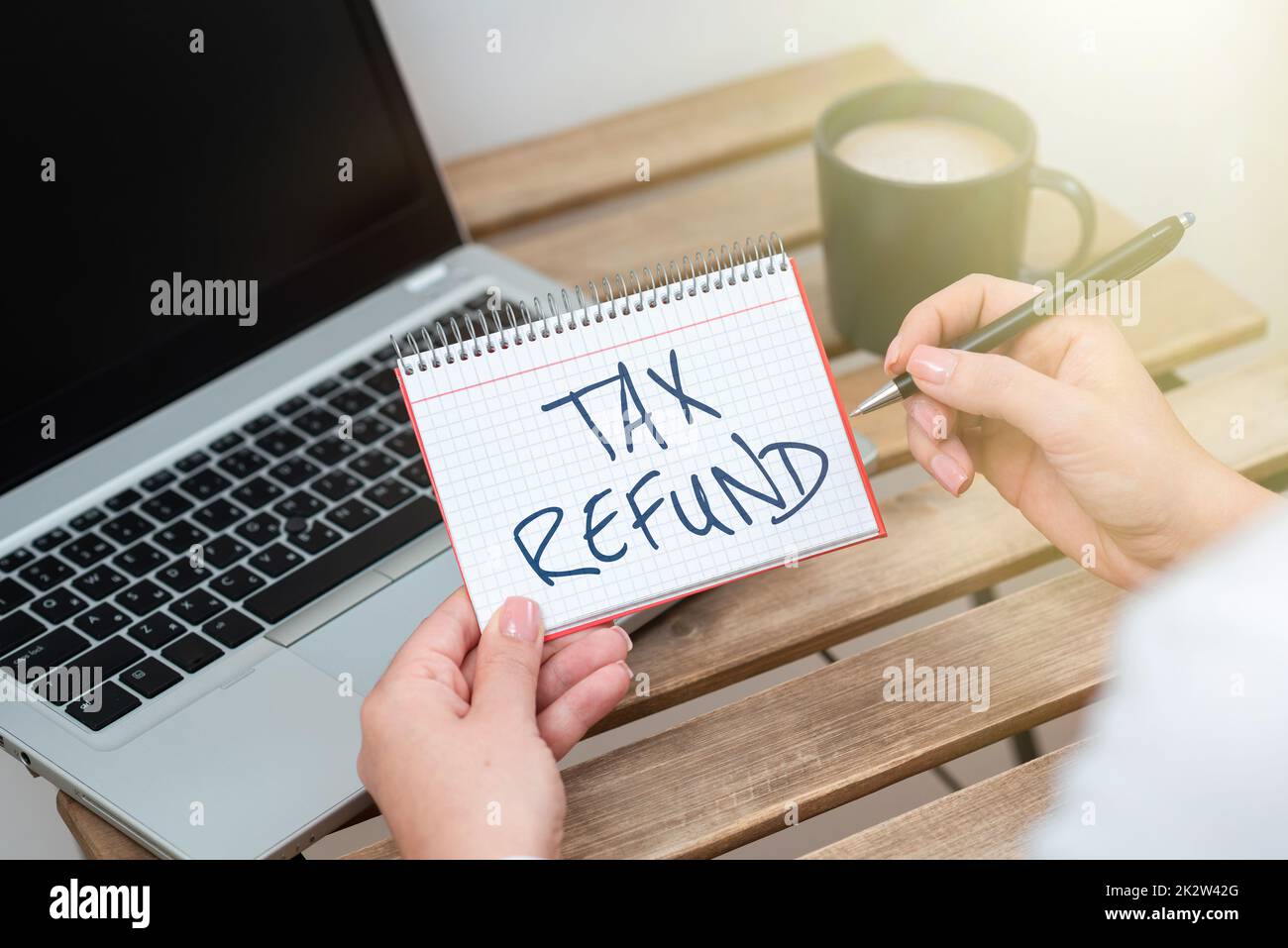 Conceptual display Tax Refund. Conceptual photo applied when money ...