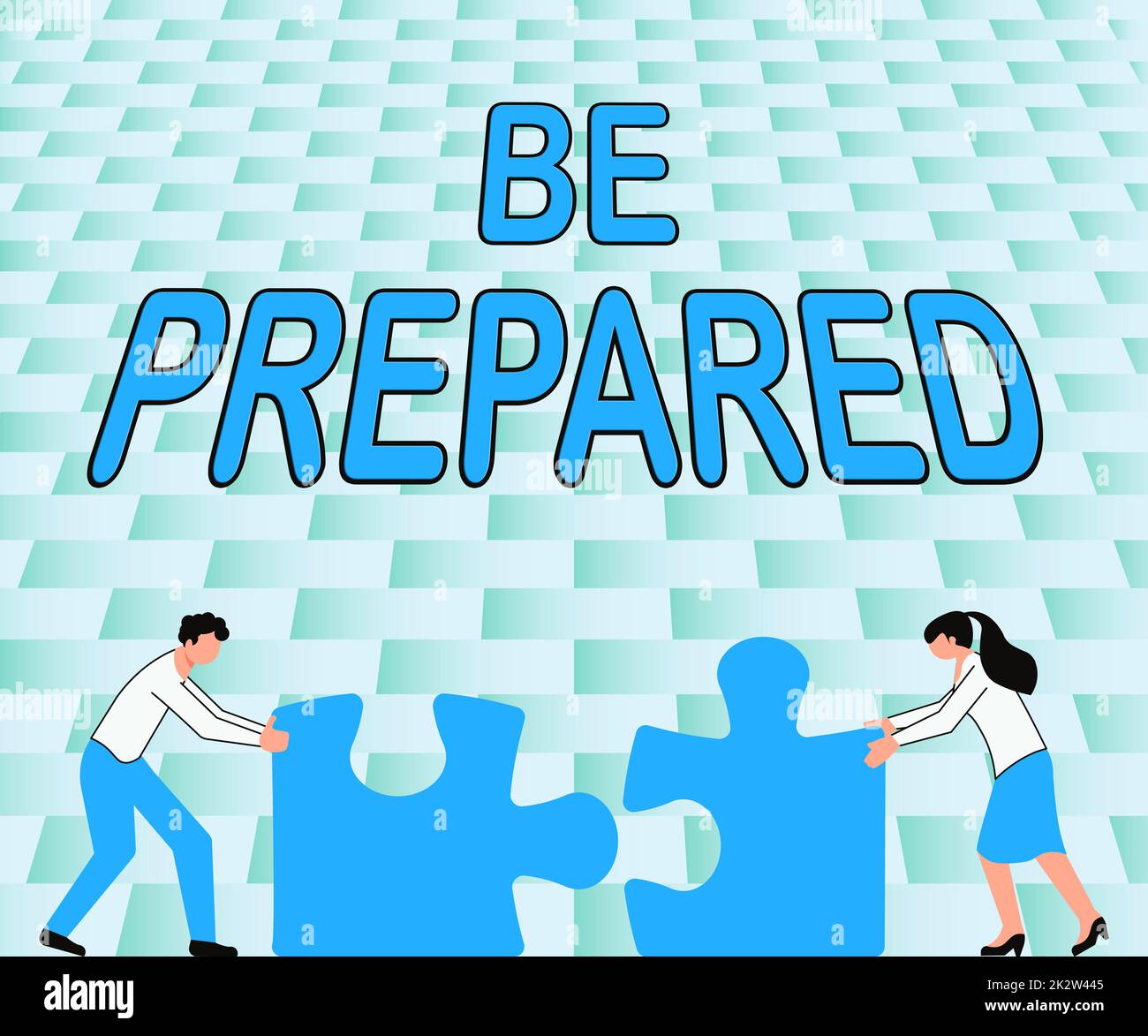 Text caption presenting Be Prepared. Business concept make something ...