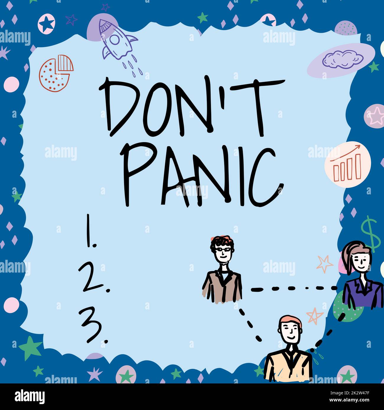Text caption presenting Don T Not Panic. Business overview sudden ...
