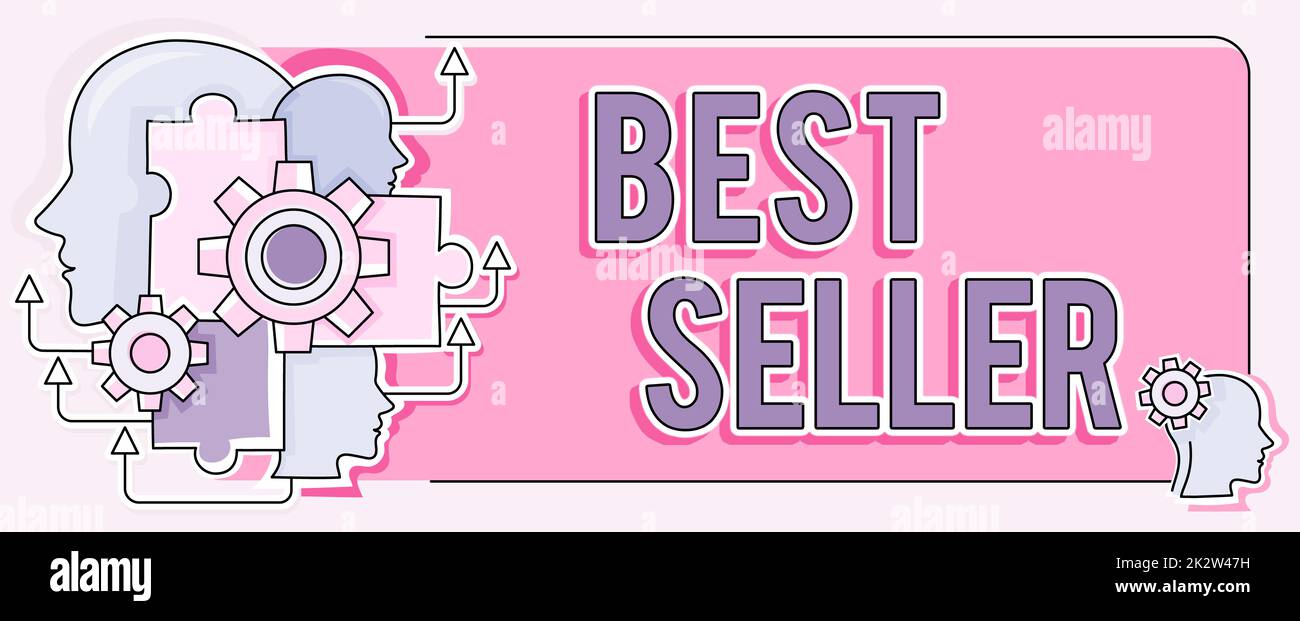 Writing displaying text Best Seller. Conceptual photo book or other ...